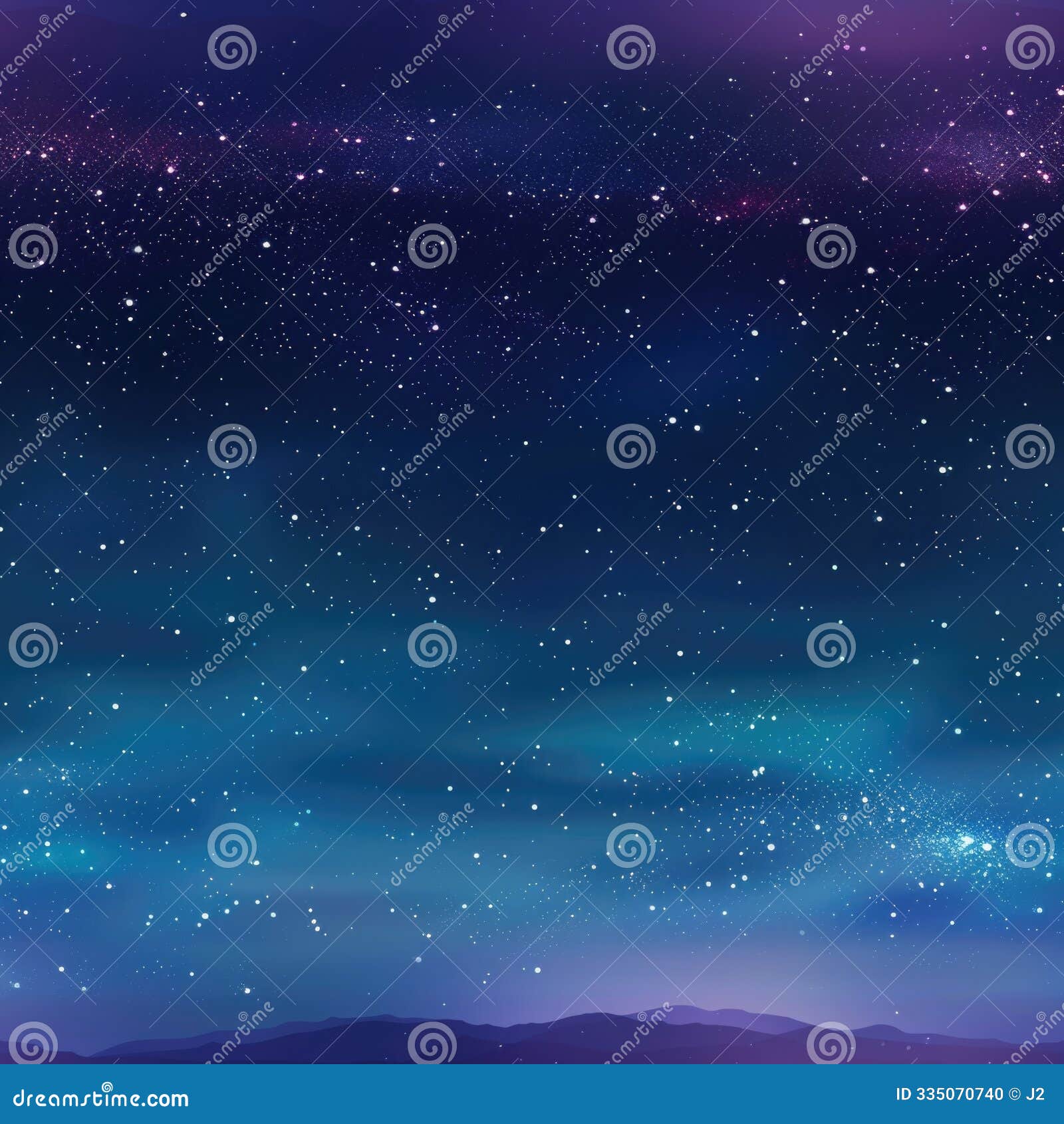 Cosmic Night Sky Seamless Pattern with Stars and Nebula for Celestial ...