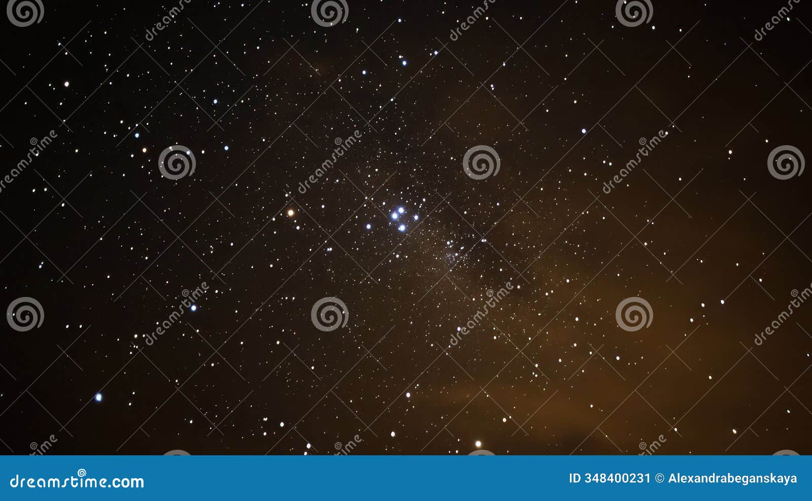 Cosmic Night Sky with Stars and Constellations Stock Illustration ...