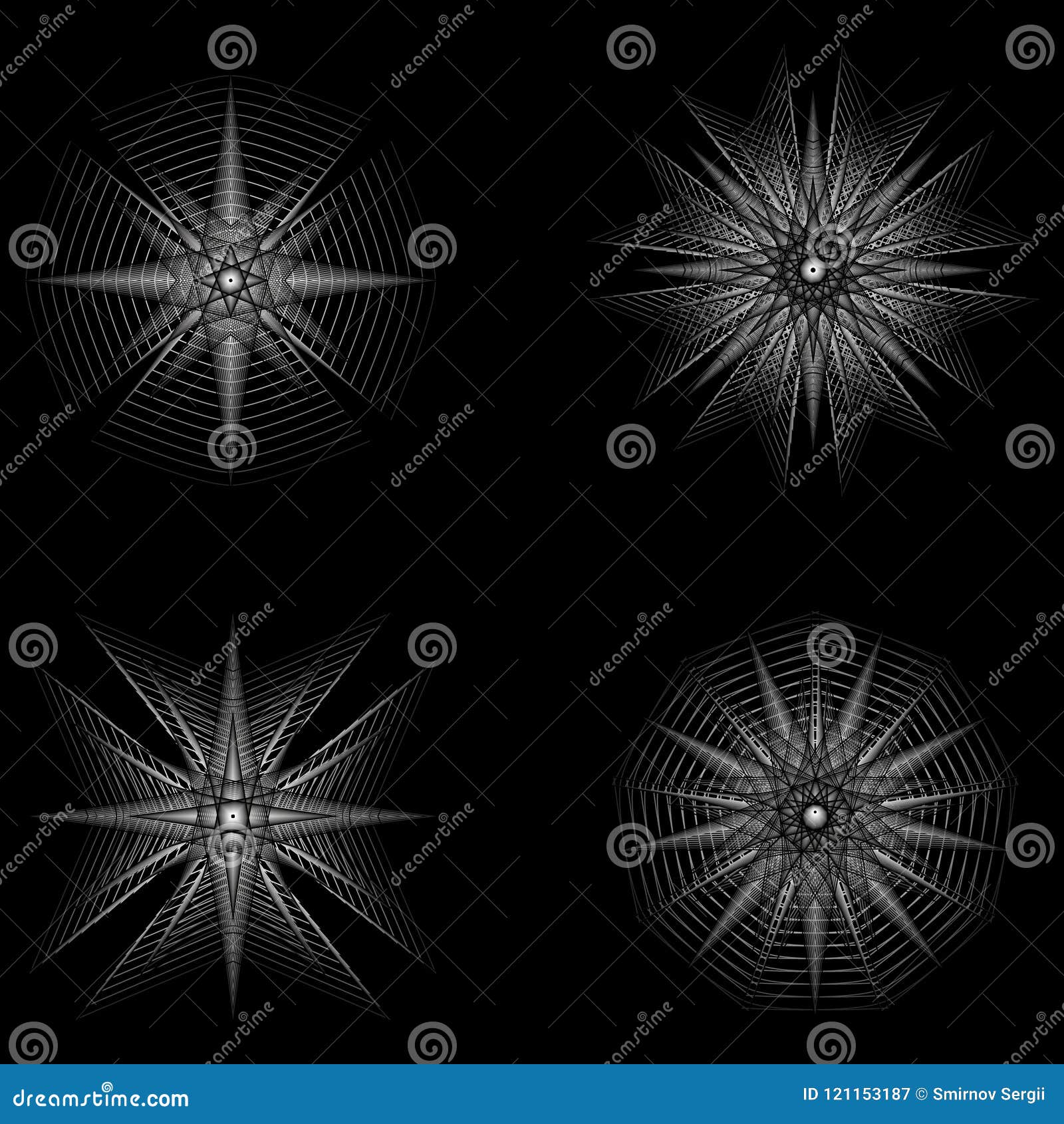 The Cosmic Object is a Geometric Fractal Stock Illustration ...