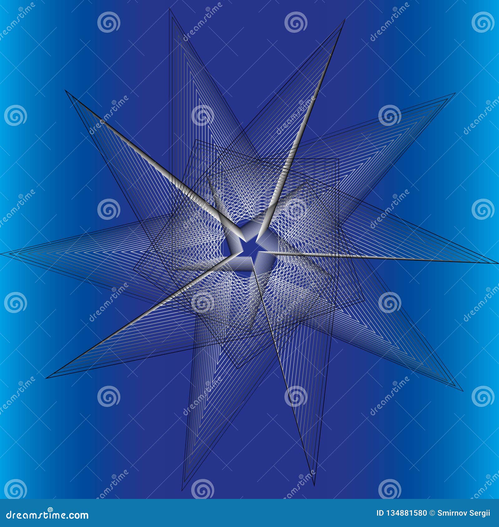 The Cosmic Object is a Geometric Fractal Stock Illustration ...