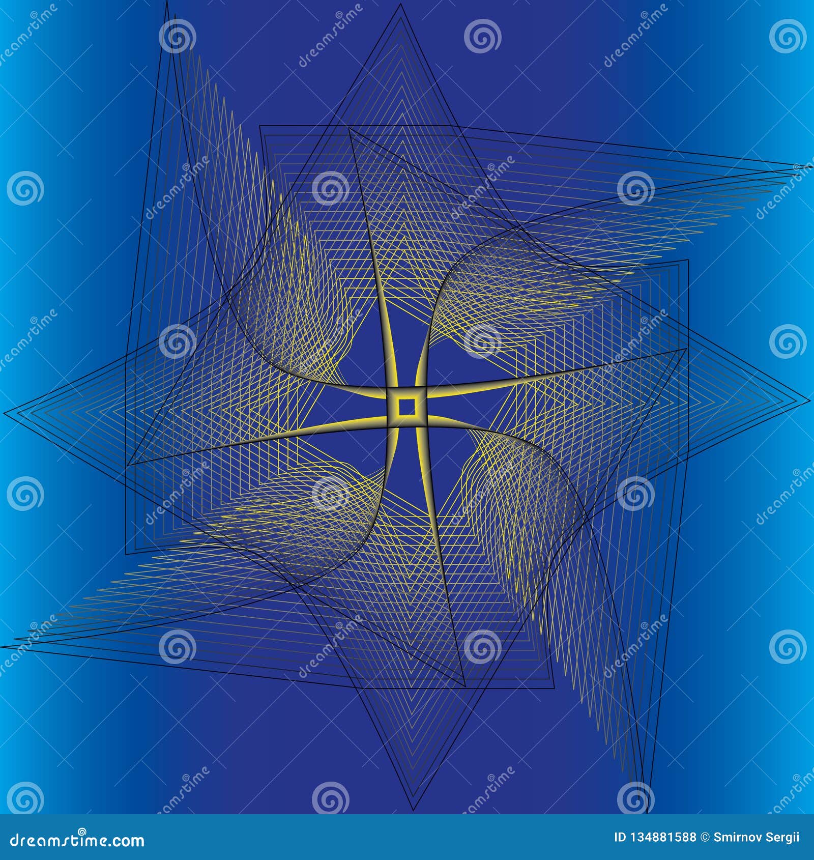 The Cosmic Object is a Geometric Fractal Stock Illustration ...