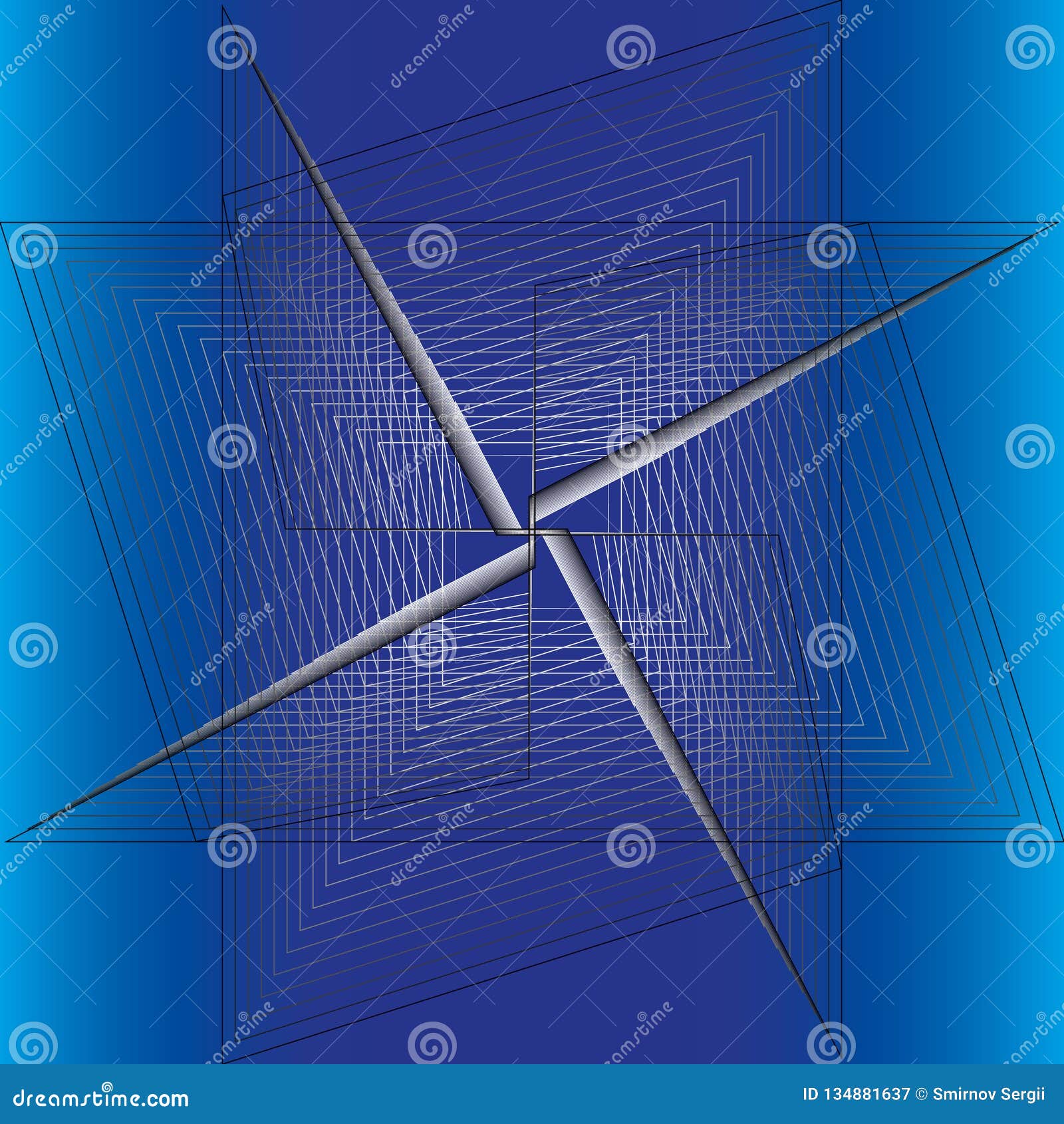 The Cosmic Object is a Geometric Fractal Stock Illustration ...