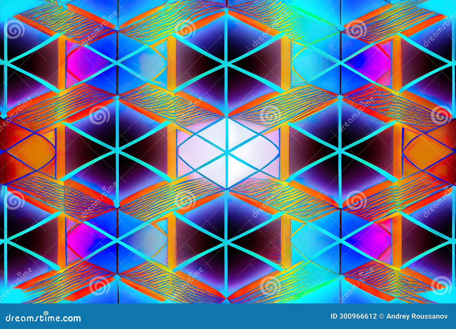 Cosmic Optical Illusion Elecetric Background. AI Render. Stock ...
