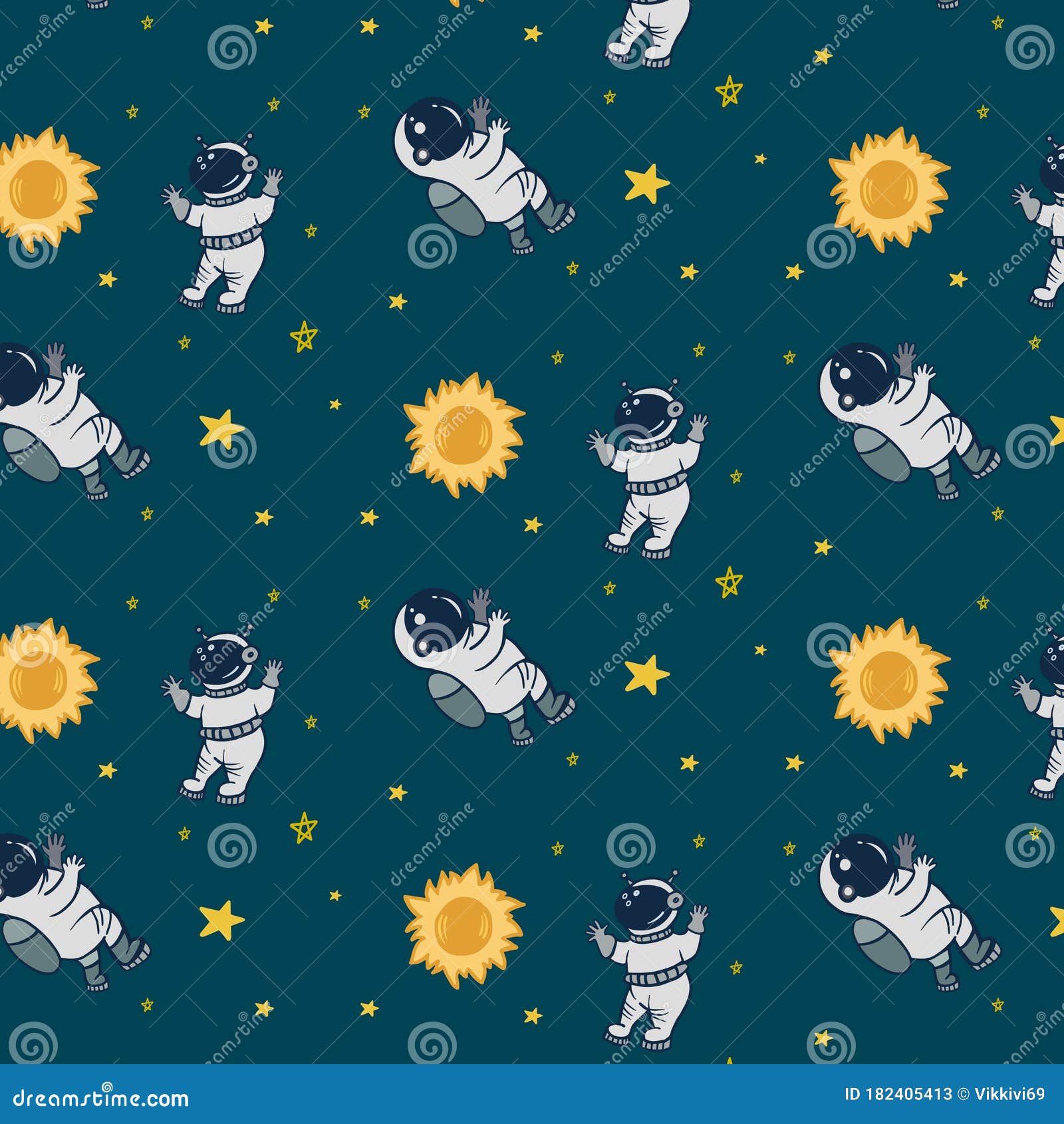 Cosmic Drawing: Stylized Solar System, Orbits, Planets, Space Structure ...