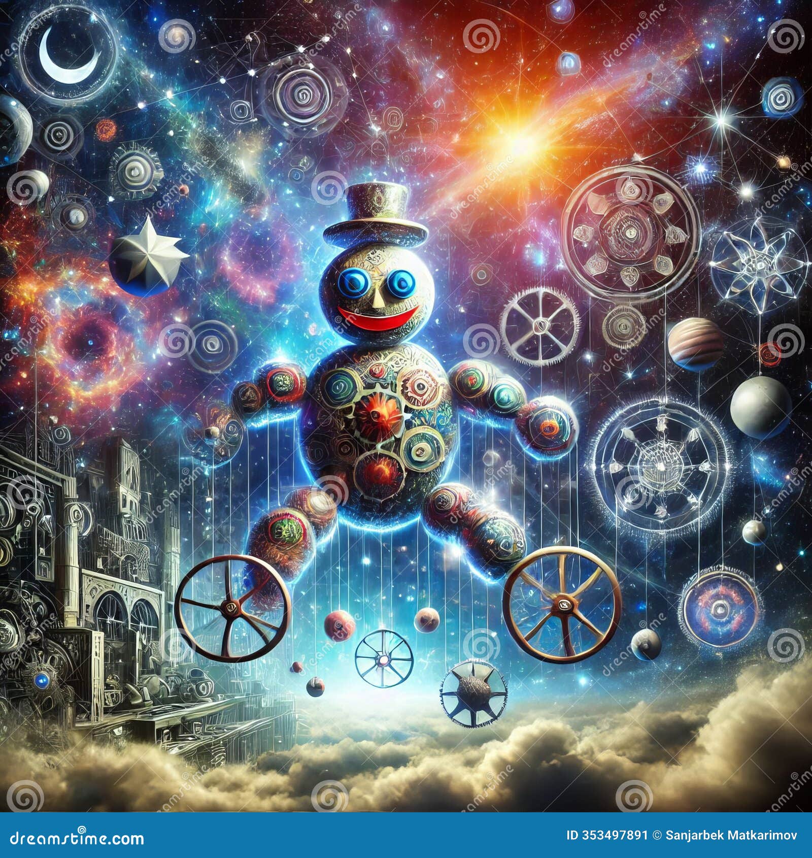 Cosmic Puppets Celestial Objects Controlled By Unseen Forces Stock ...