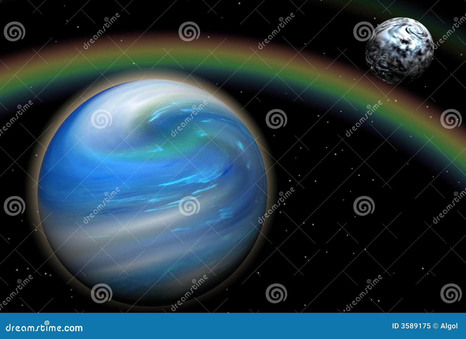 Cosmic Rainbow stock illustration. Illustration of fantasy - 3589175