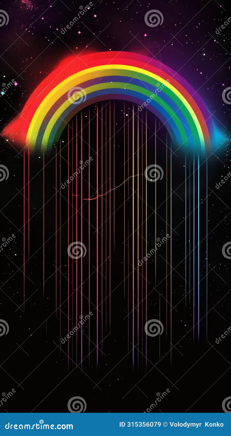 Cosmic Rainbow and Star Trails Stock Image - Image of science, rainbow ...