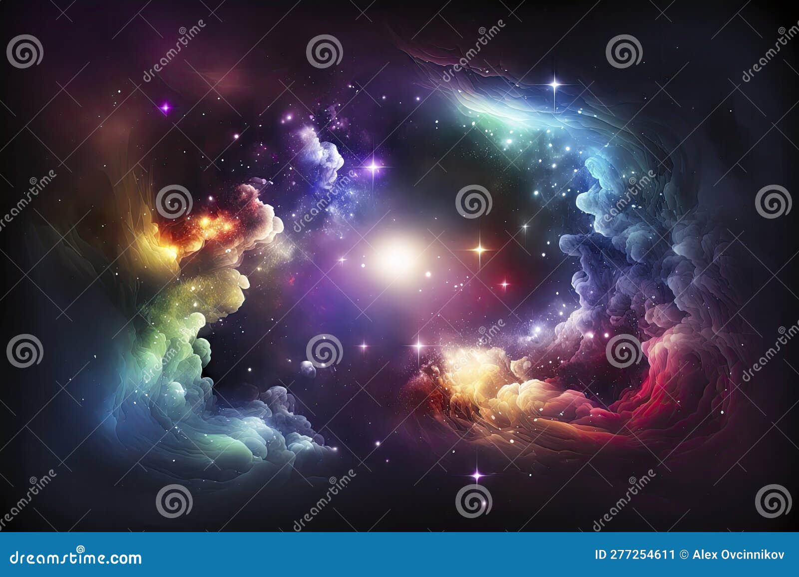 Cosmic Space Background with Colorful Stars for Posters and Web. Stock ...