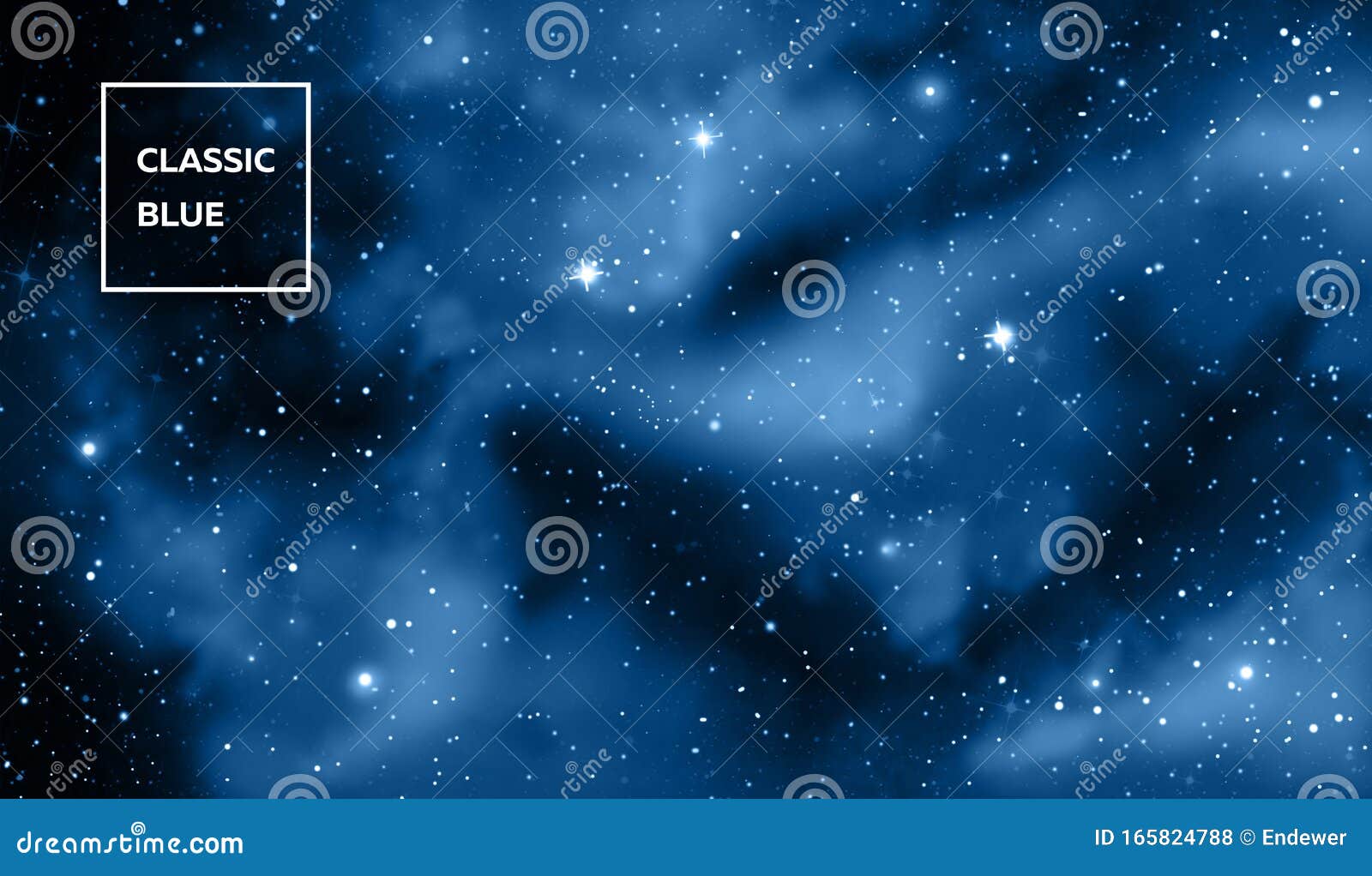 Cosmic Space in Blue Light and Many Stars Editorial Stock Photo - Image ...