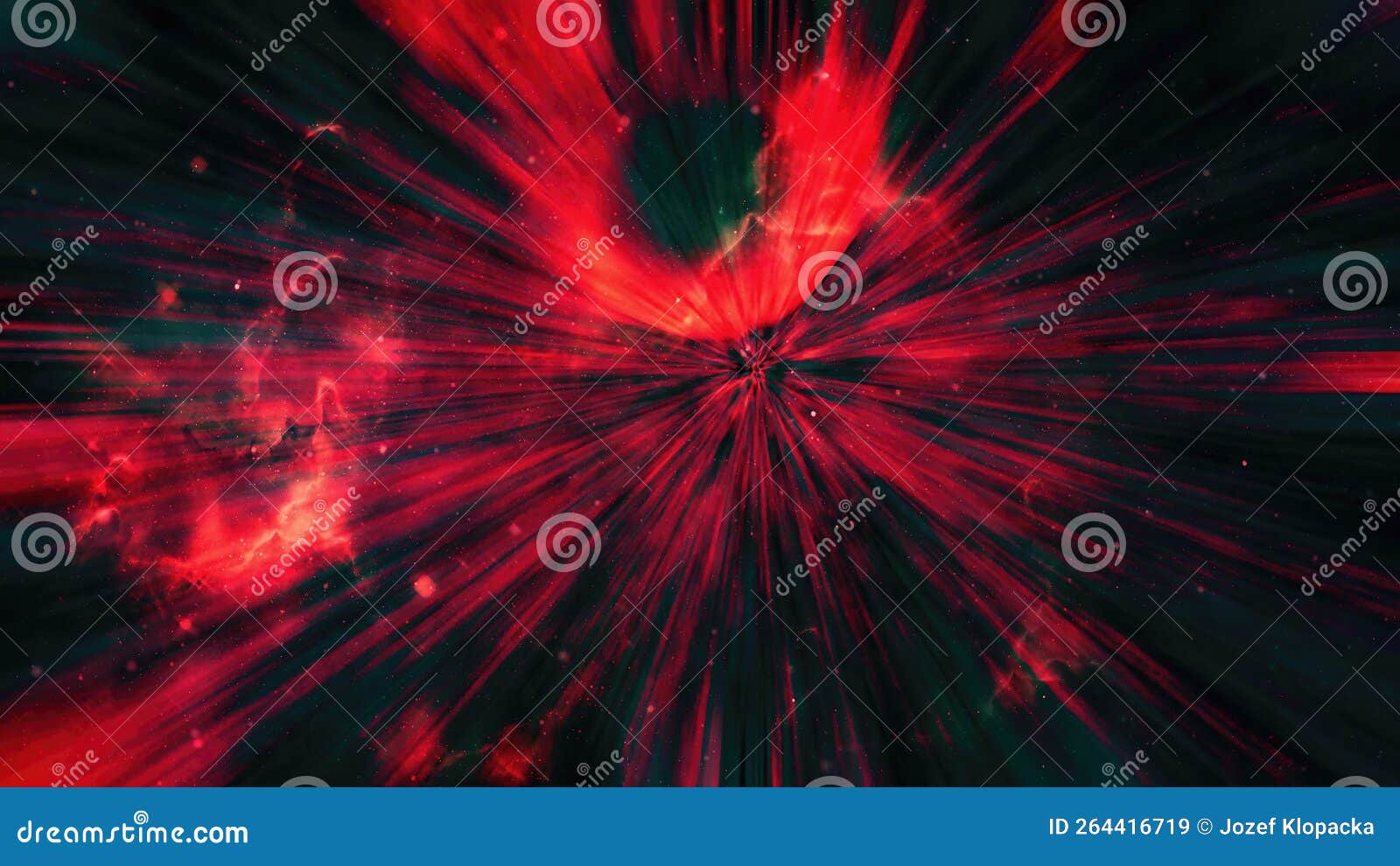 Cosmic Space and Stars, Cosmic Abstract Background and Red Light Effect ...