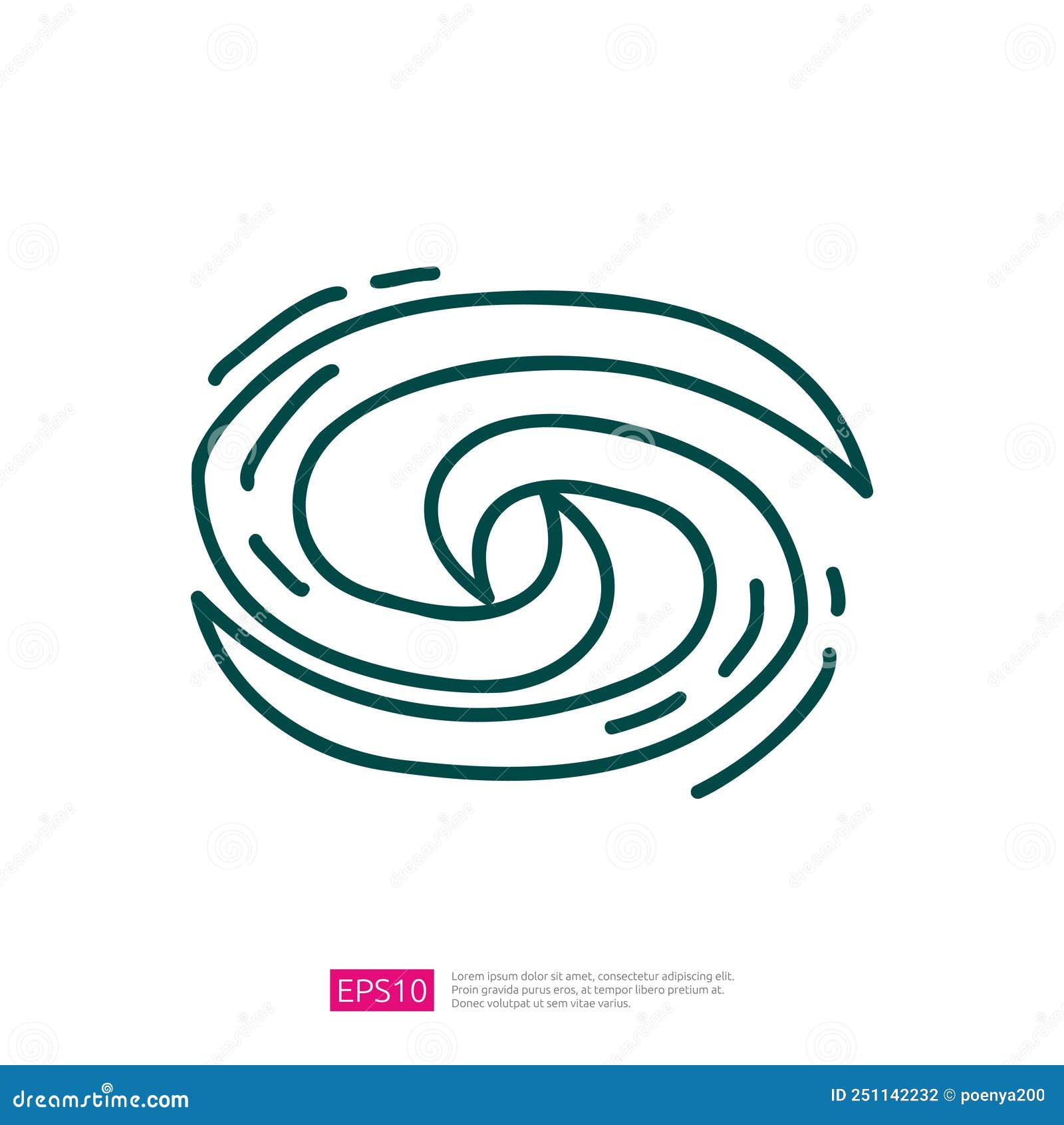 Cosmic Space Vector Doodle Icon Stock Vector - Illustration of galaxy ...