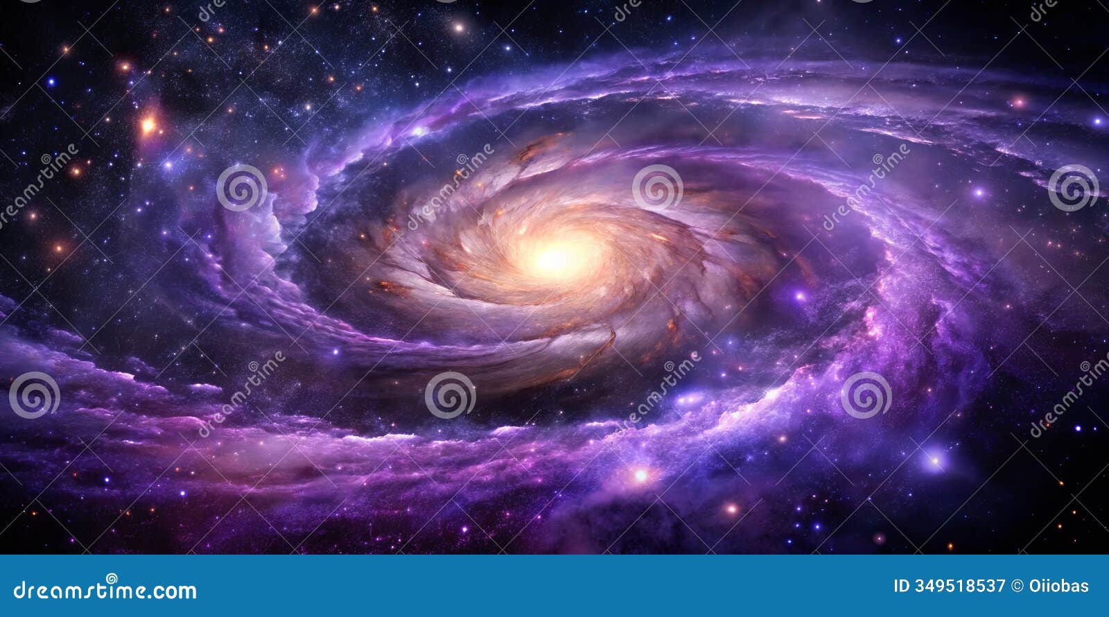 Galactic Core: A Close-up Of The Center Of A Distant Galaxy Stock Photo ...