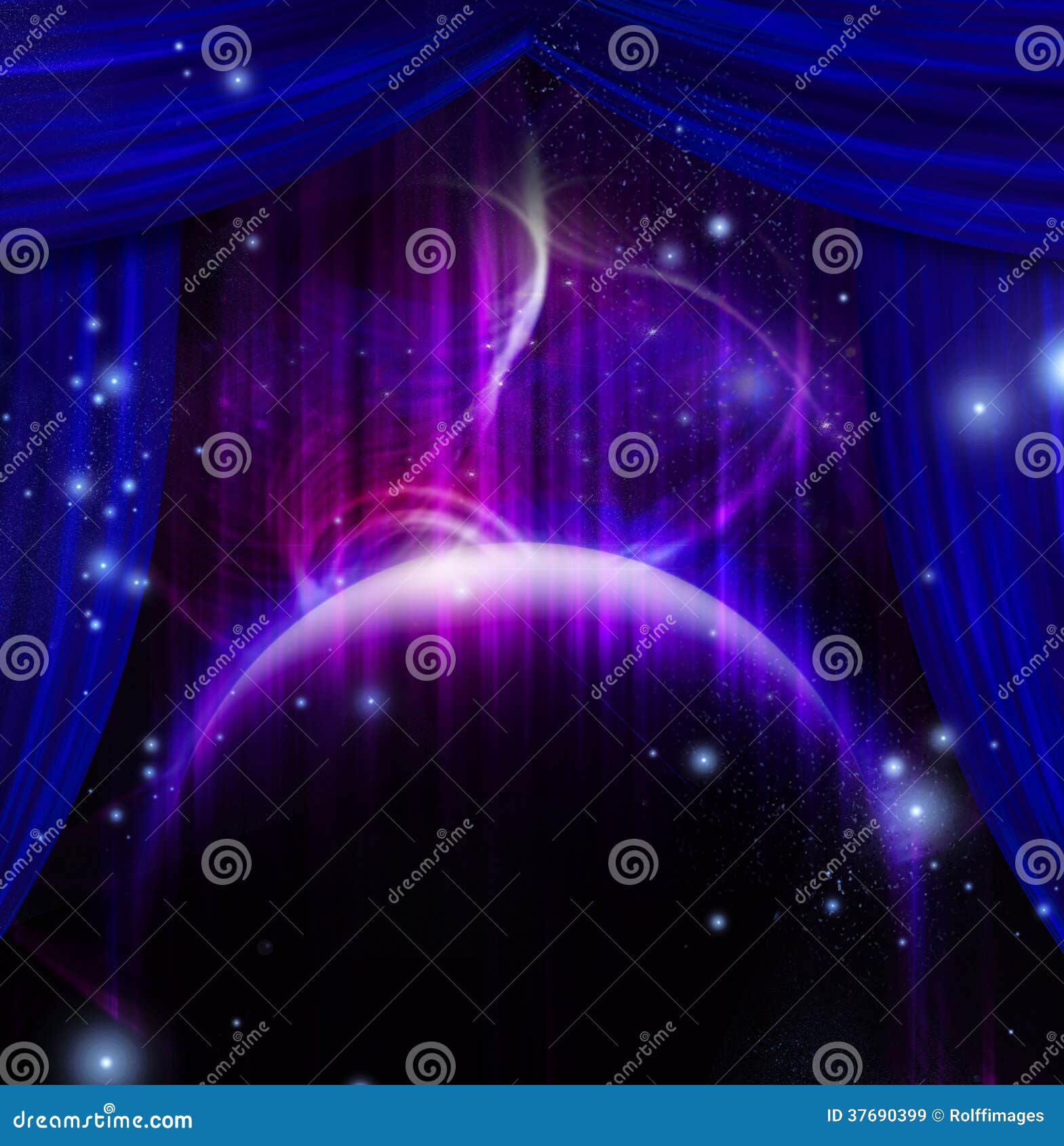Cosmic Stage stock illustration. Illustration of glow - 37690399