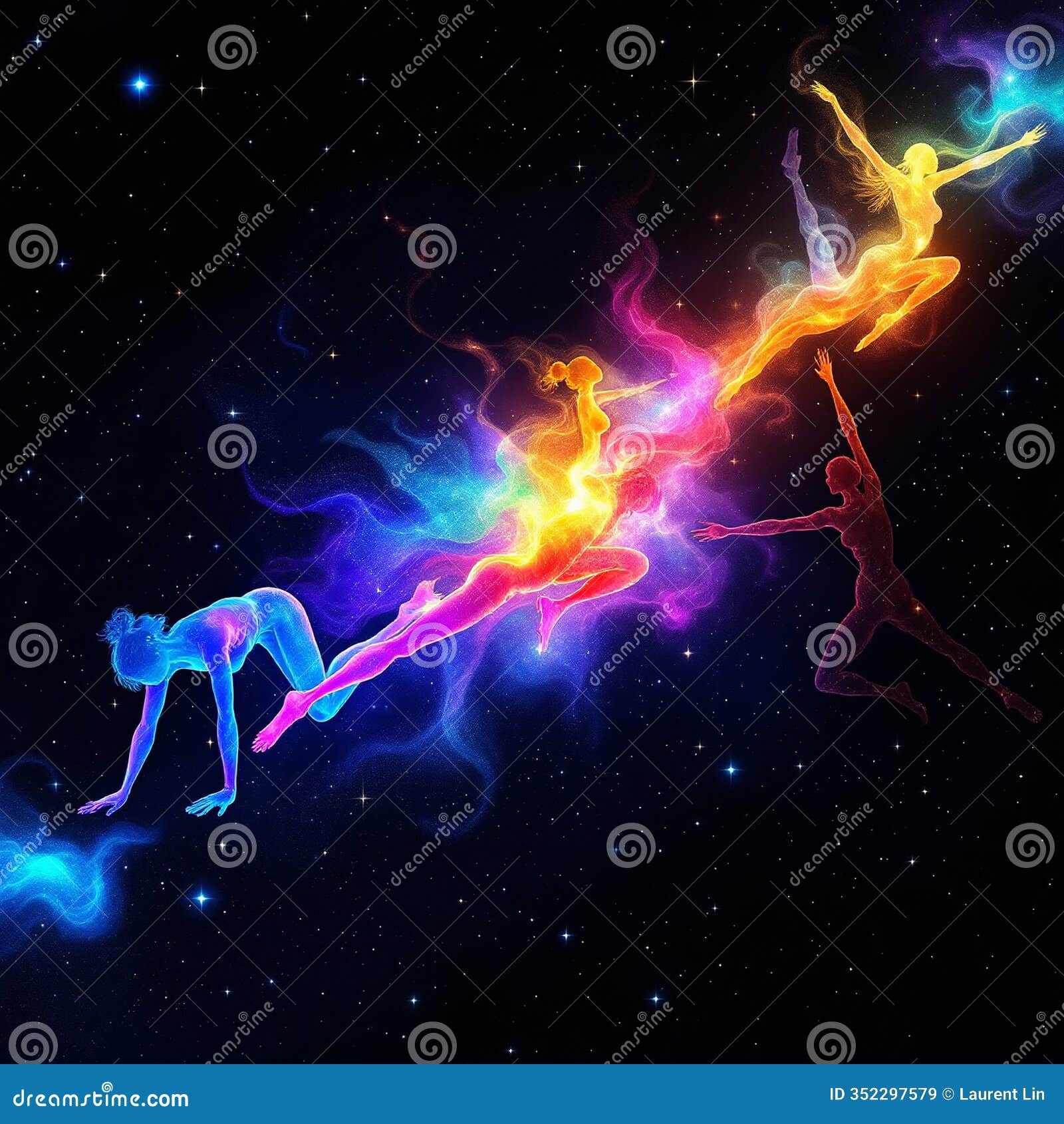 Cosmic Sun Salutation Vector Illustration Stock Illustration ...