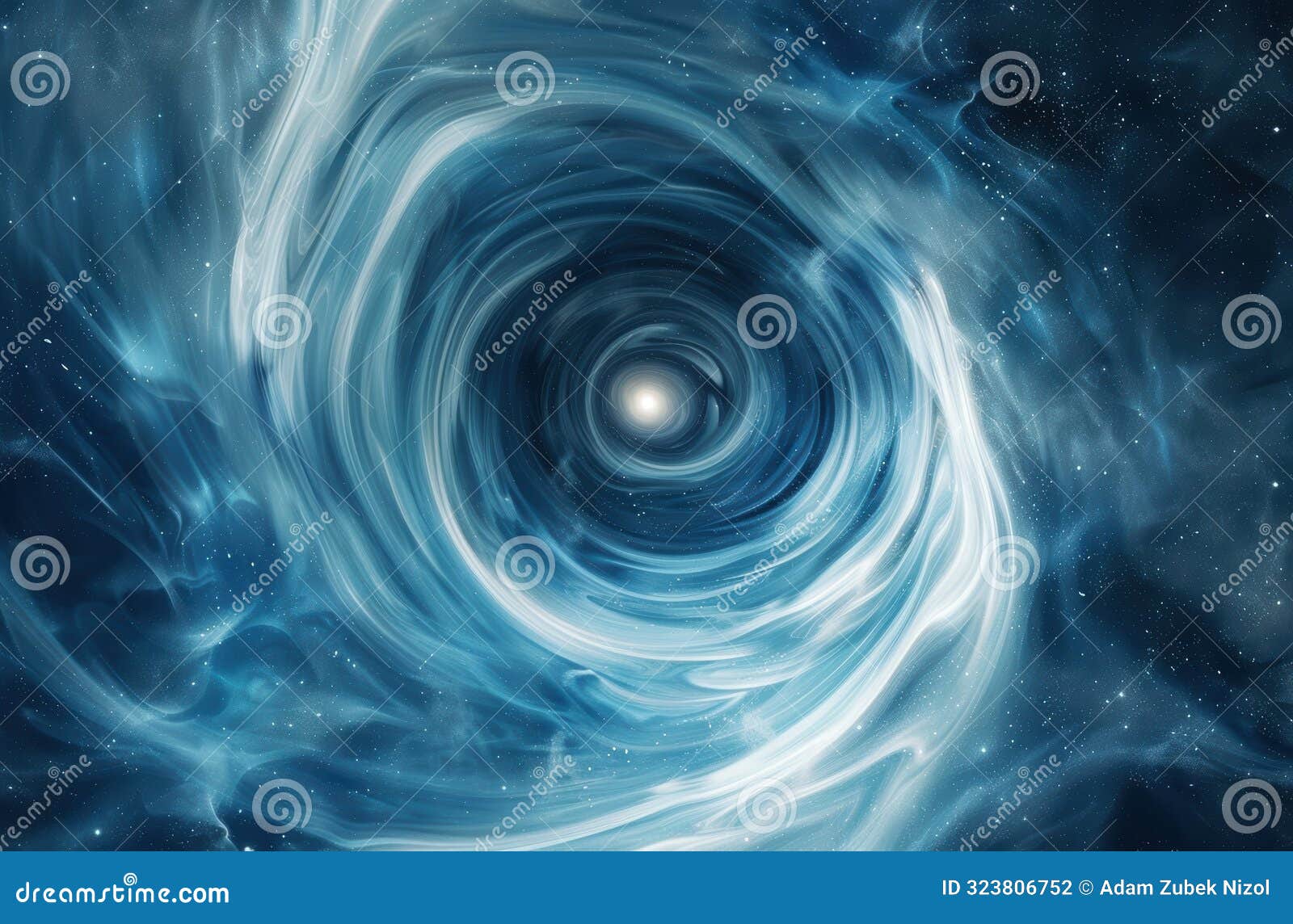 Cosmic Swirling Vortex in Deep Space Stock Illustration - Illustration ...