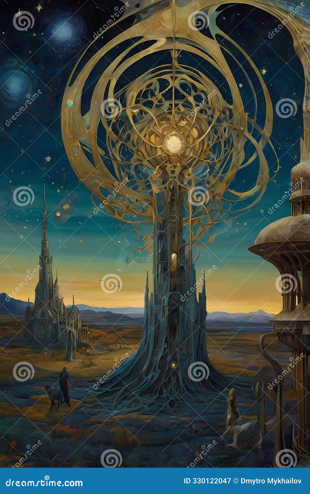 Cosmic Synthesis stock illustration. Illustration of concept - 330122047