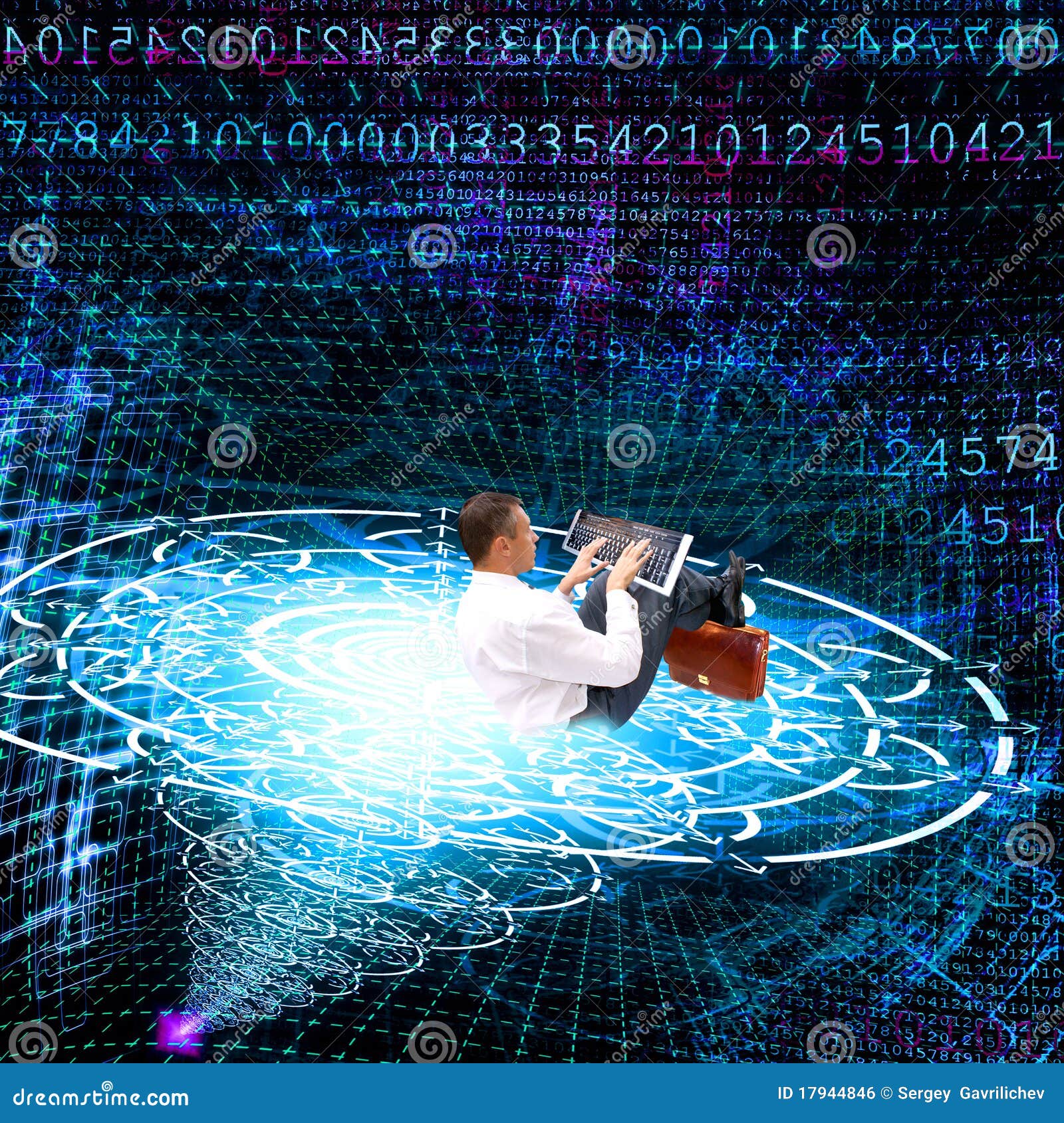 The Cosmic Technology Internet Stock Photo - Image of luminescence ...