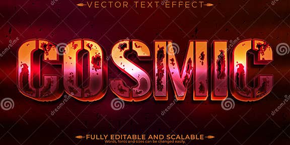 Cosmic Text Effect, Editable Space and Infinite Customizable Font Style ...