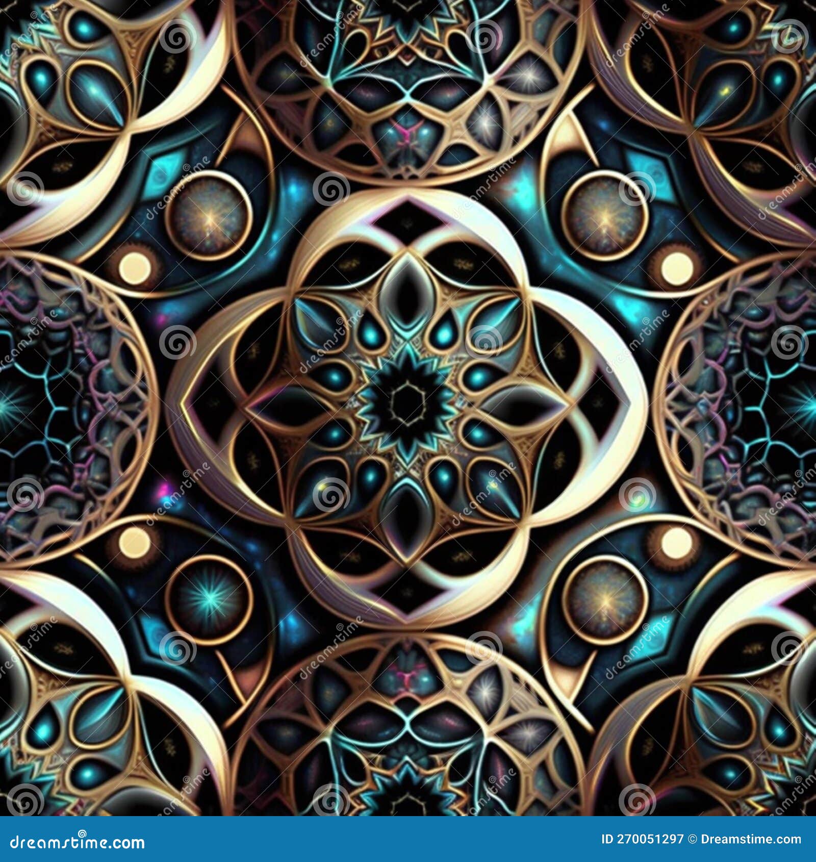 Cosmic themed Pattern stock illustration. Illustration of vibrant ...