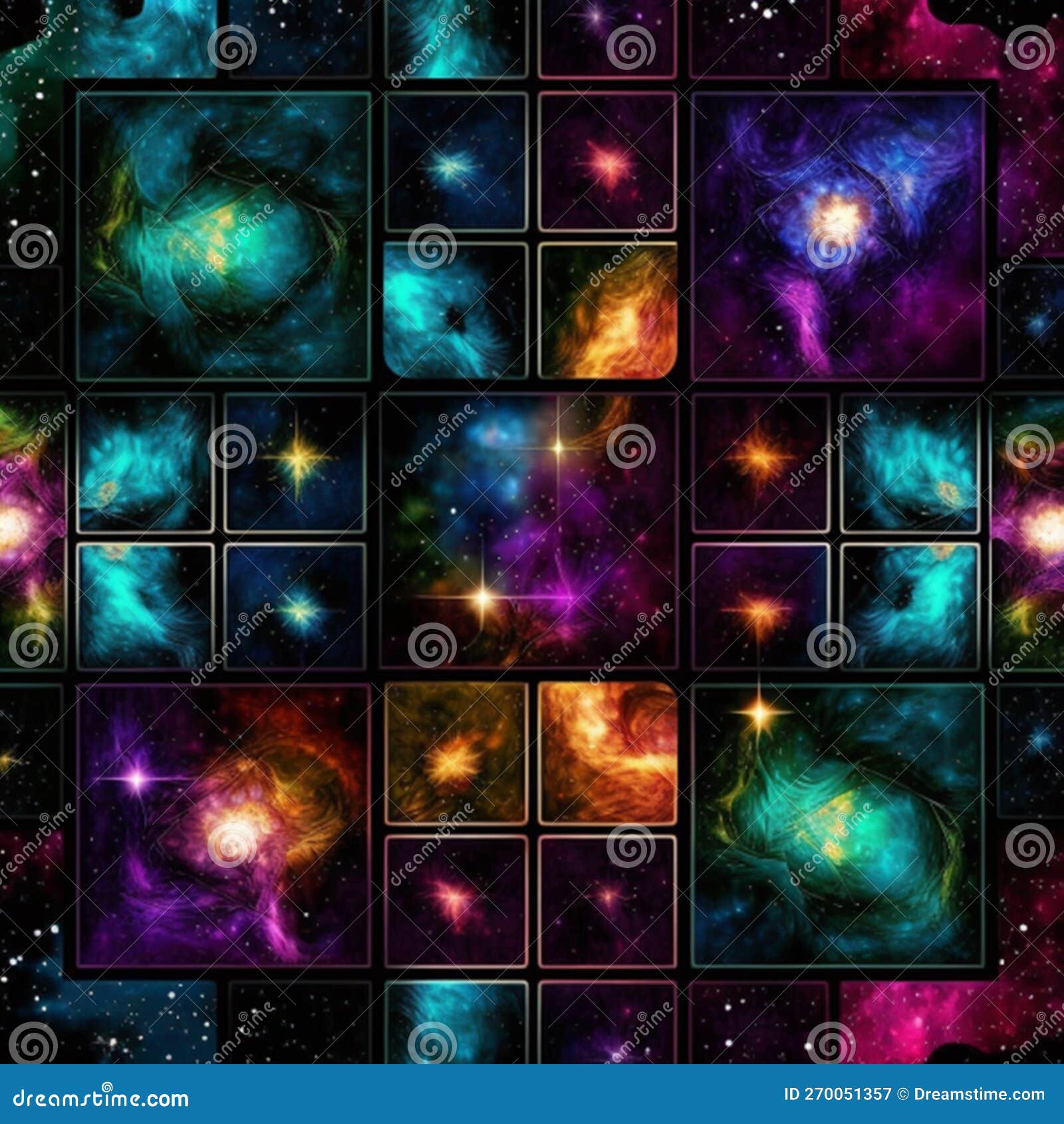 Cosmic themed Pattern stock illustration. Illustration of fractal ...