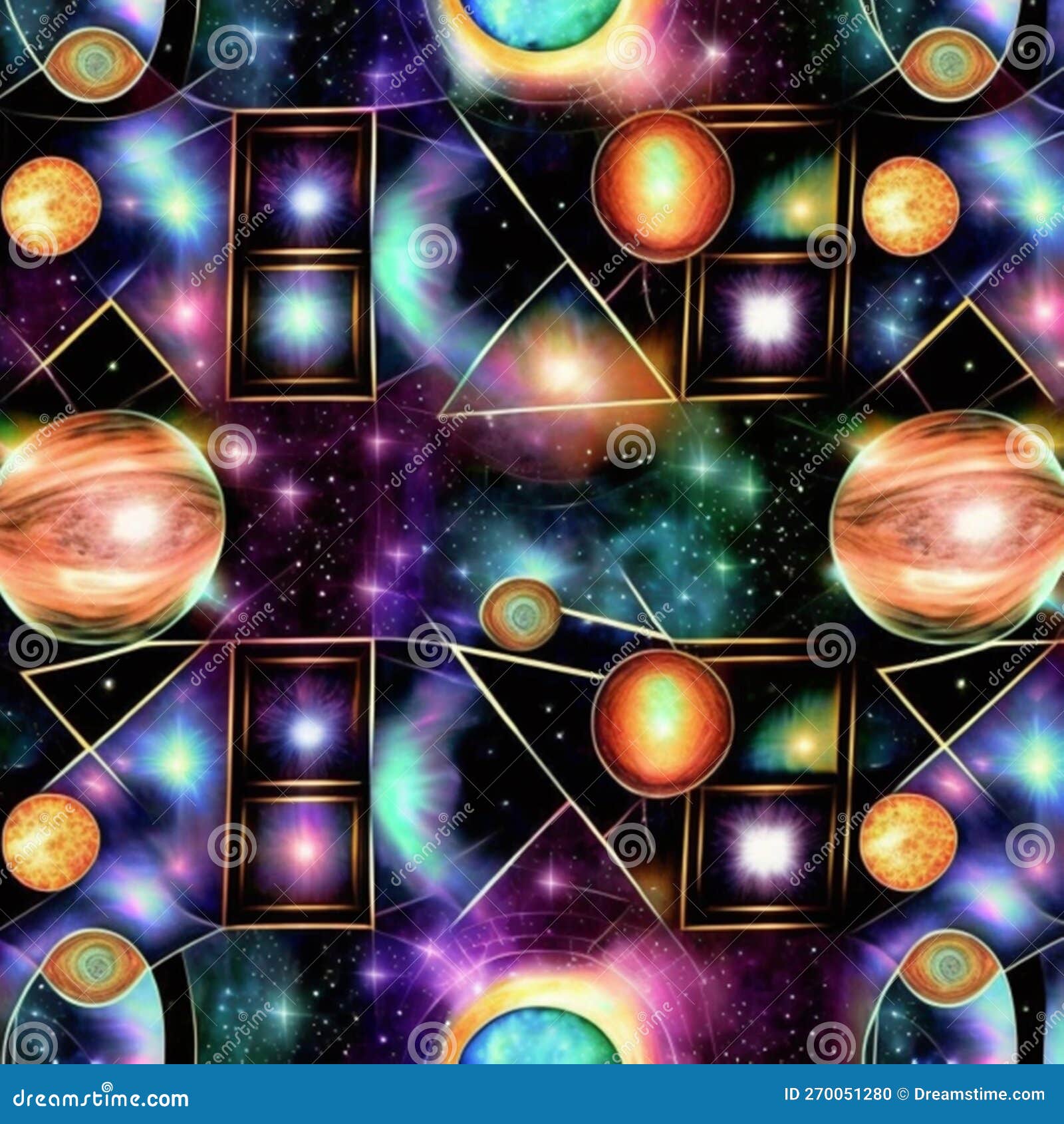 Cosmic themed Pattern stock illustration. Illustration of galaxy ...