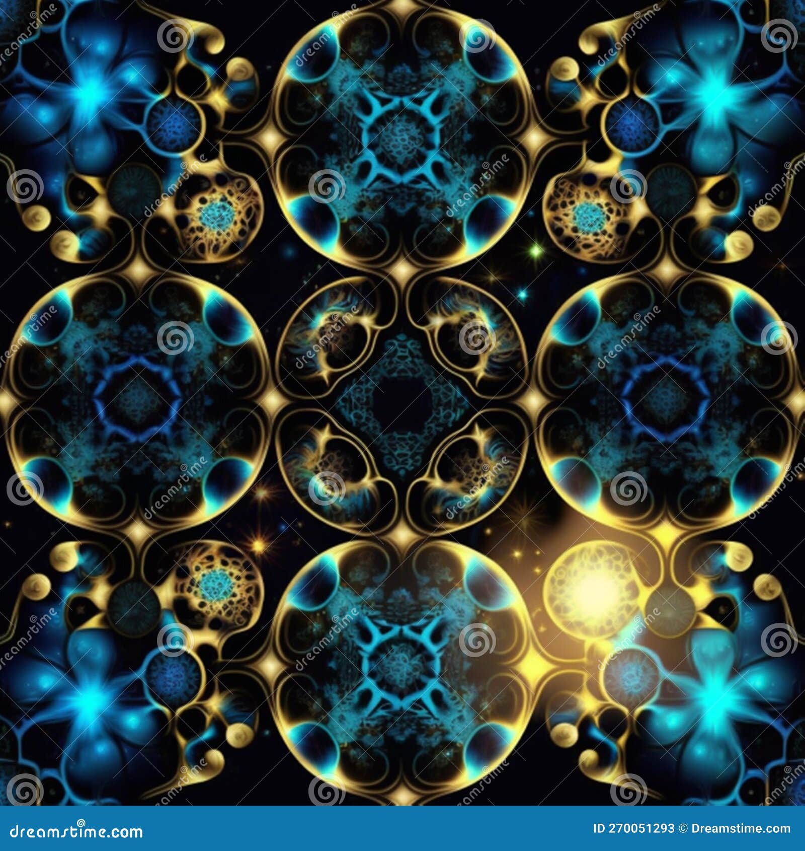 Cosmic themed Pattern stock illustration. Illustration of technology ...