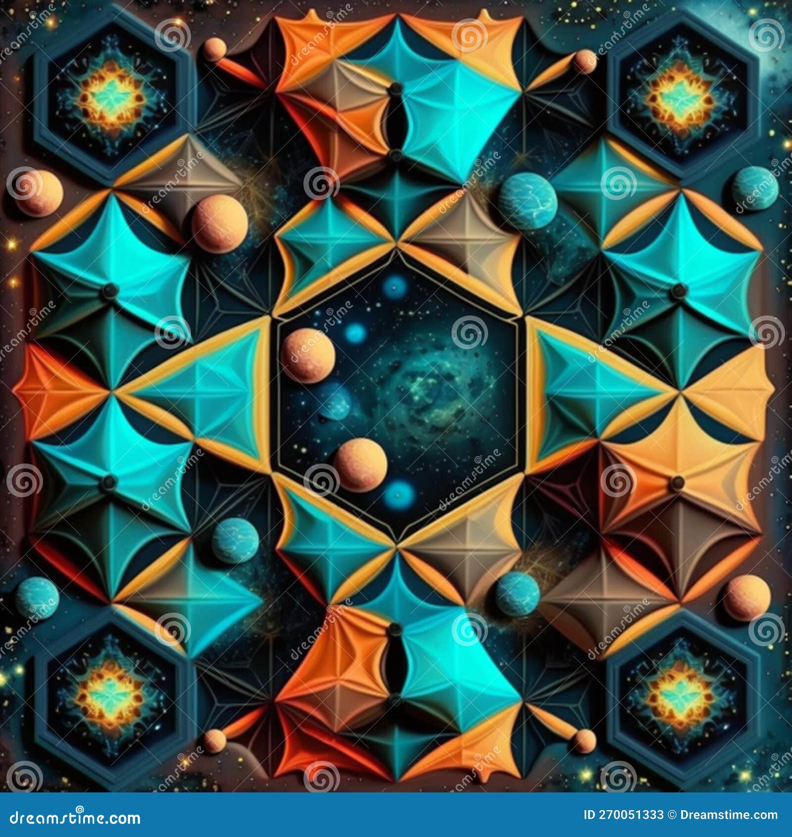 Cosmic themed Pattern stock illustration. Illustration of interstellar ...