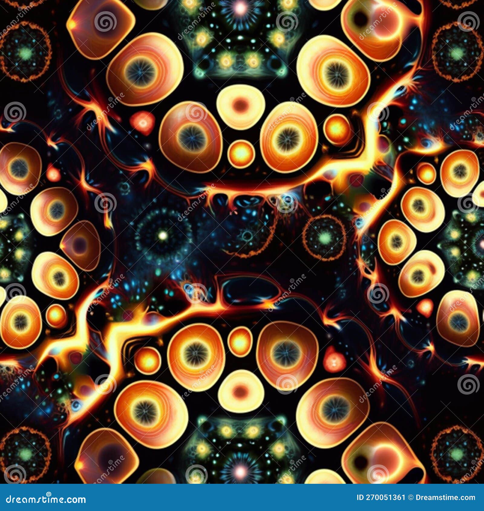 Cosmic themed Pattern stock illustration. Illustration of trippy ...