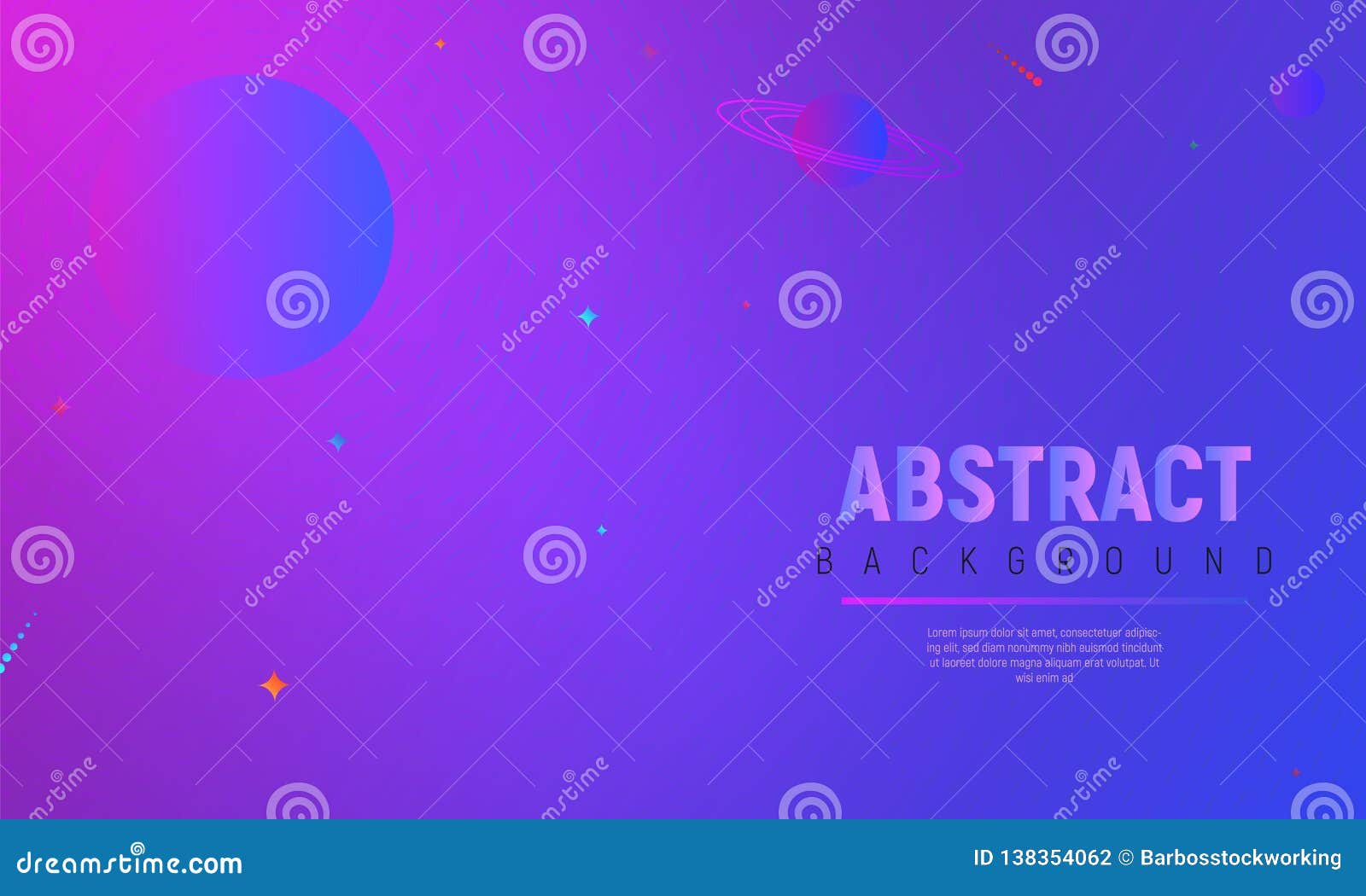 Abstract Image of Outer Space with Planets and Stars Stock Vector ...