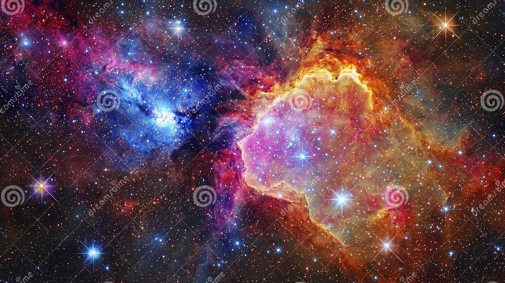 Cosmic Void Exploration Stars and Nebulas Intermingling Outer Space ...
