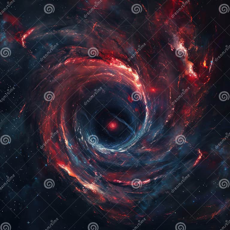 Cosmic Vortex in Deep Space Stock Illustration - Illustration of stars ...