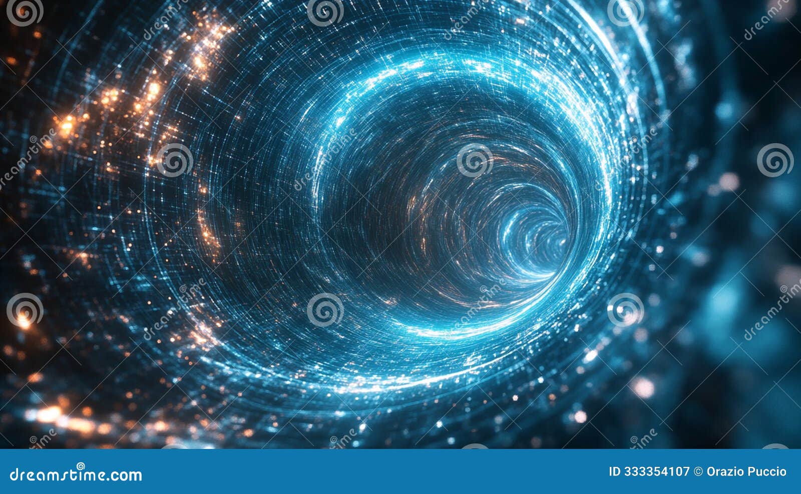 Cosmic Vortex: a Journey through Spacetime Stock Illustration ...