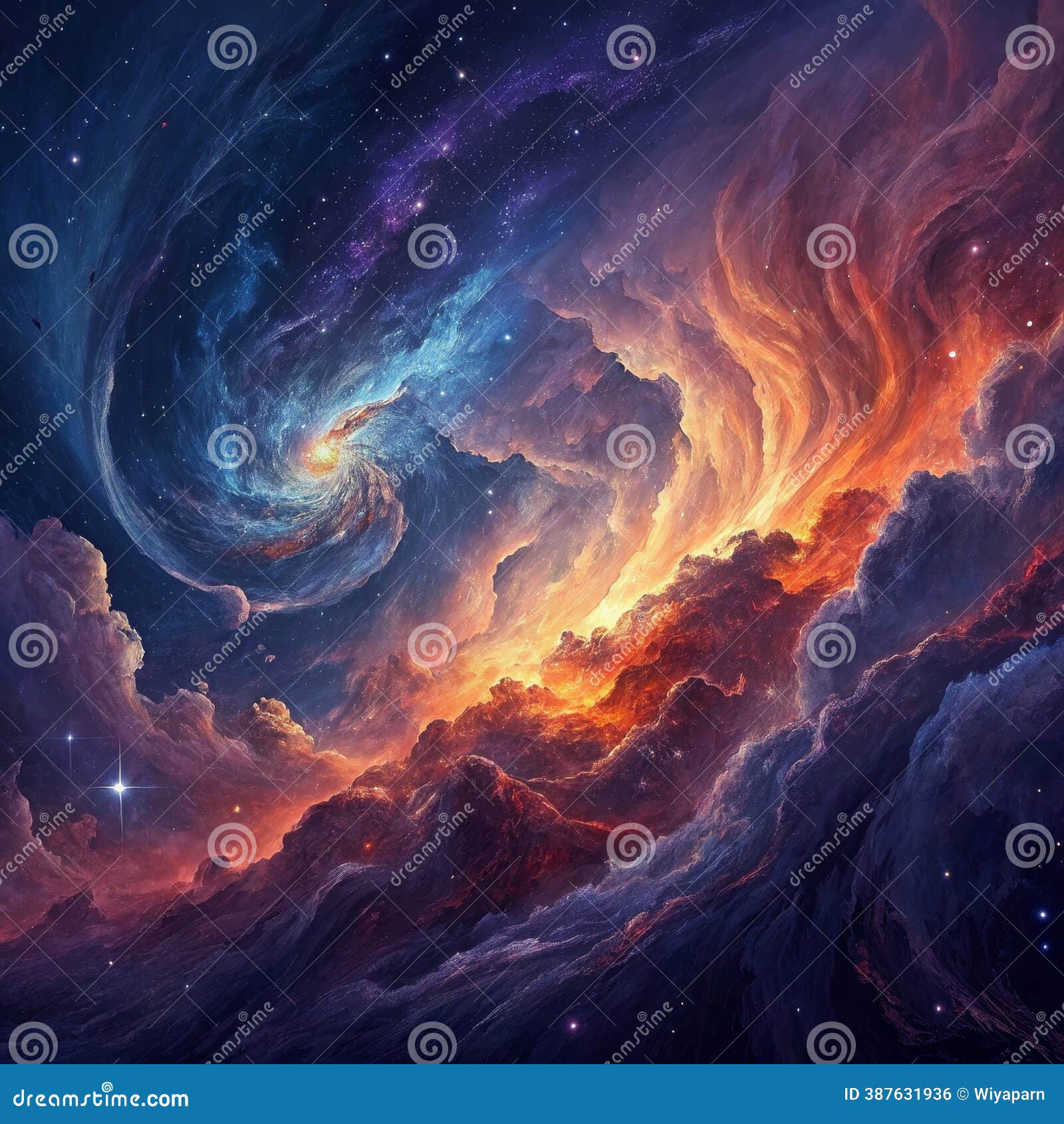 Galaxy, Starfield, Nebulae, Cluster Of Stars In Deep Space. Science ...