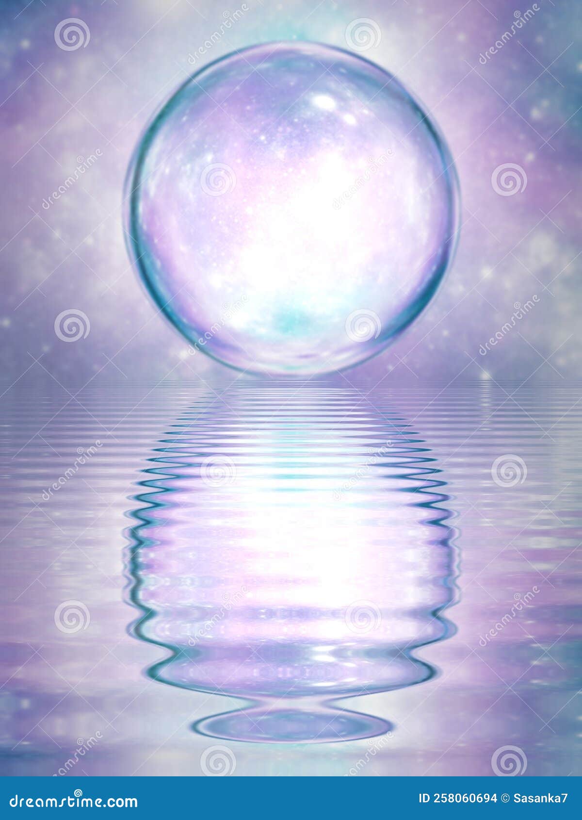 Cosmic water reflection stock photo. Image of space - 258060694