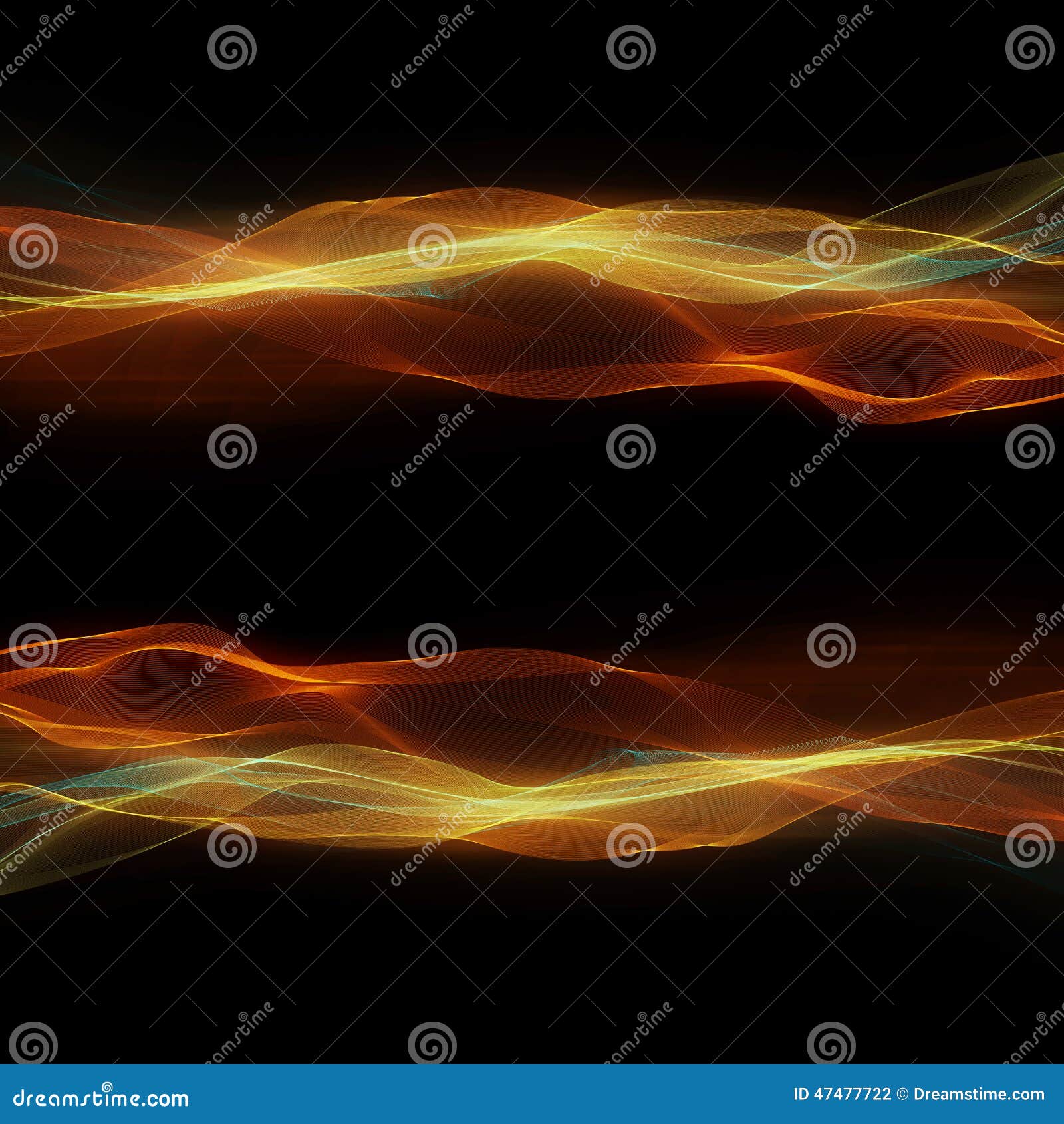 Cosmic waves yellow stock illustration. Illustration of gradient - 47477722