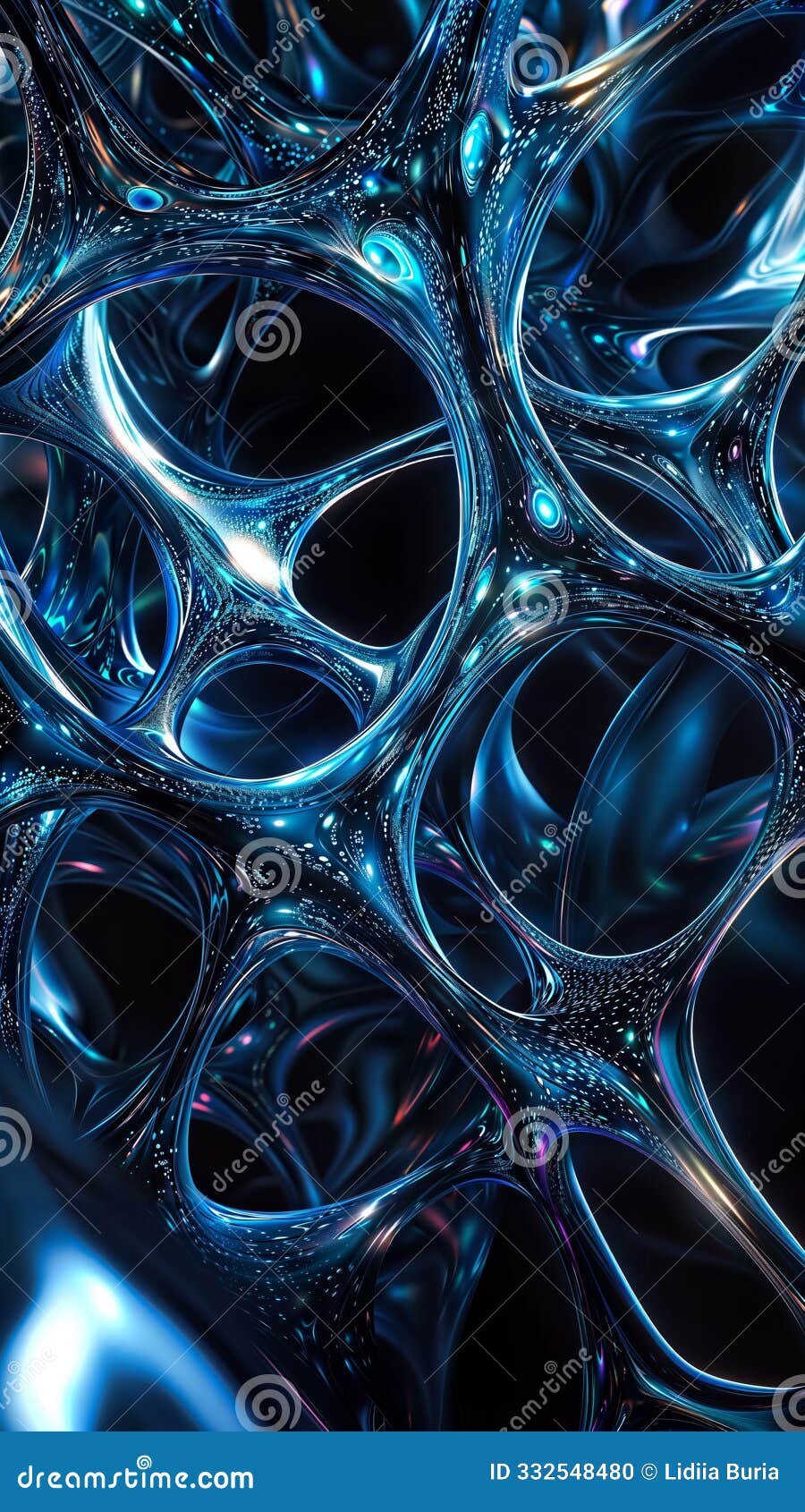 Cosmic Web: Digital Network with a Cosmic Theme, Generative Ai Stock ...