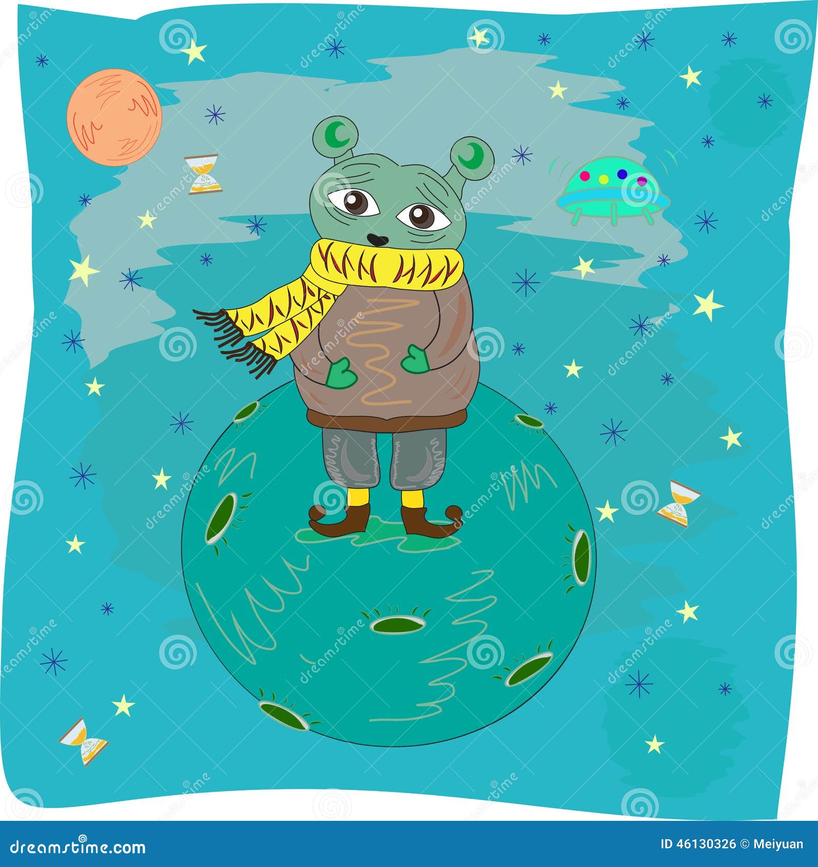 Cosmic winter stock vector. Illustration of stars, winter - 46130326