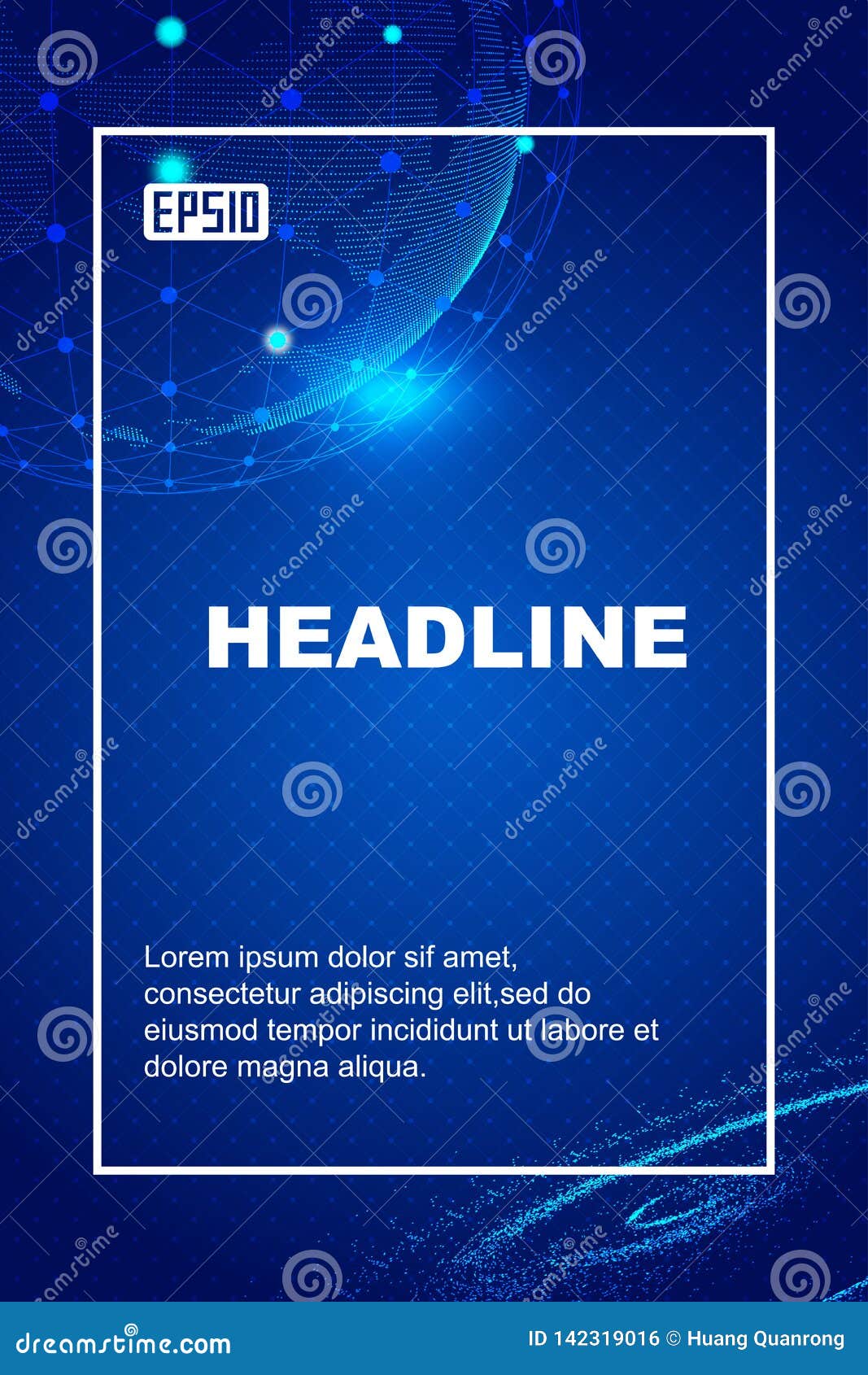 Cosmic Wormhole Vortex, World Map, Dot and Line Composition ...