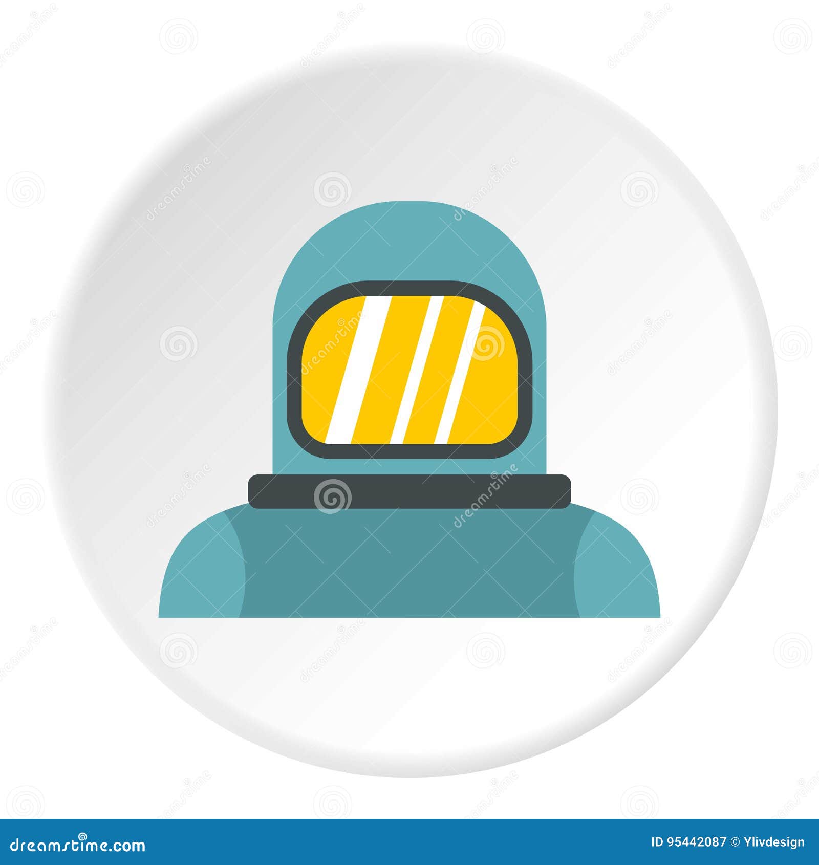 Cosmonaut icon circle stock vector. Illustration of design - 95442087