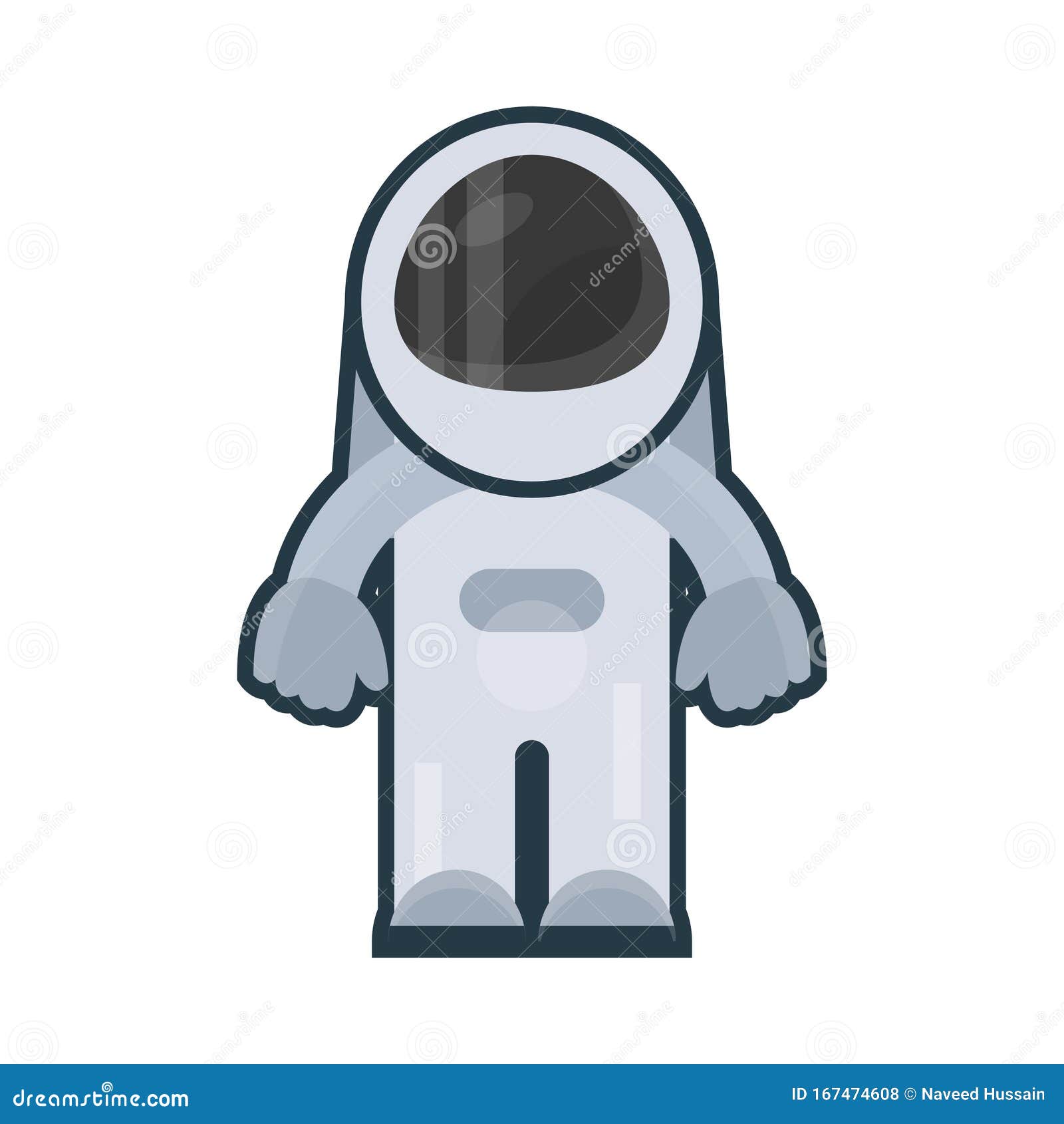 Cosmonaut Vector Flat Color Icon Stock Illustration - Illustration of ...