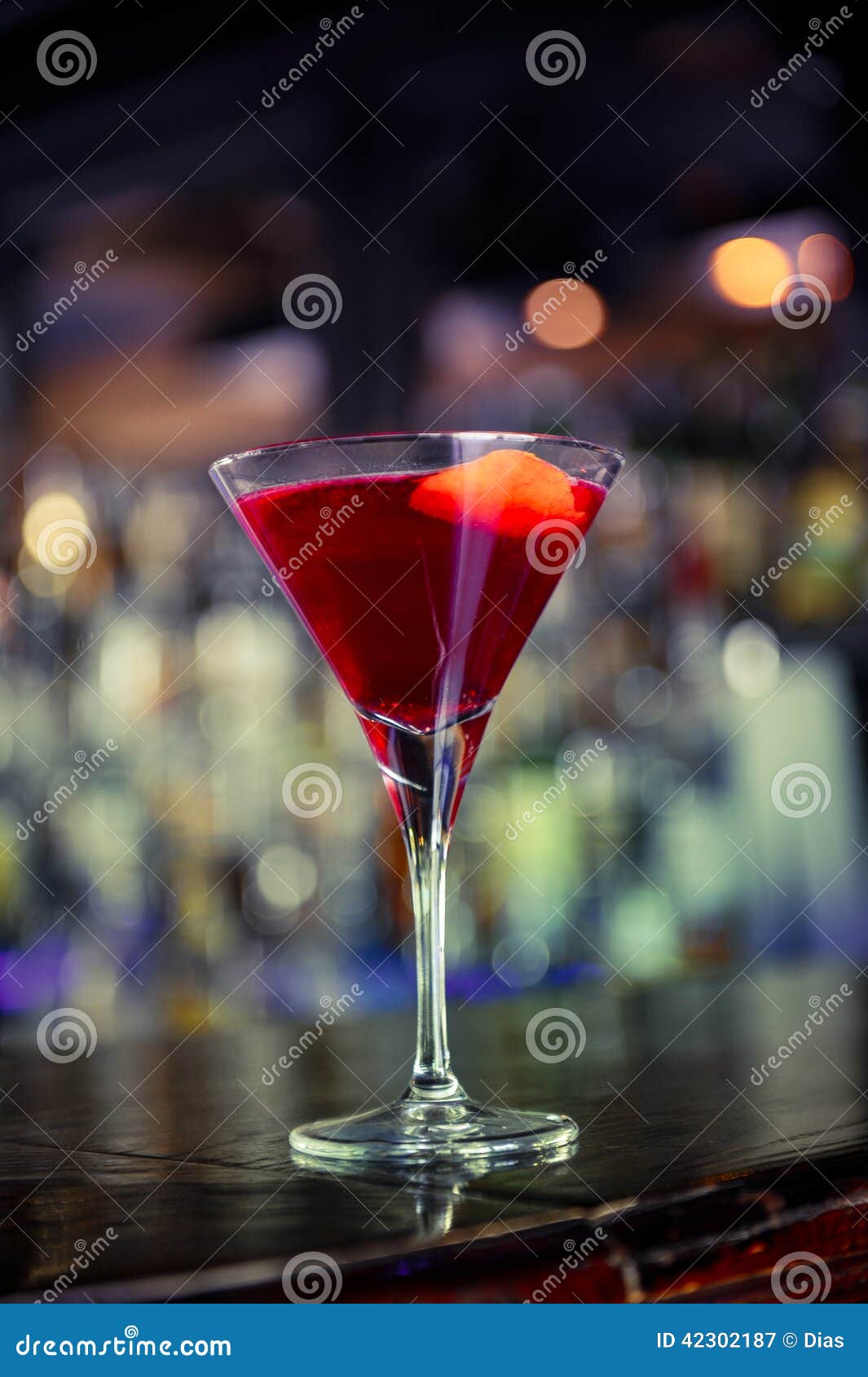 Cosmopolitan Cocktail on the Bar Stock Image - Image of drink, cocktail ...