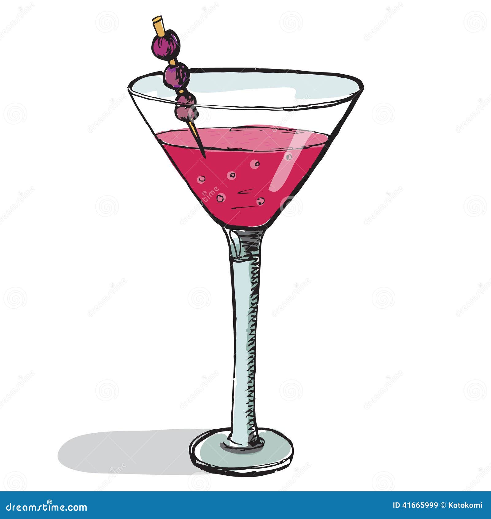Cosmopolitan Cocktail in the Glass. Vector Stock Vector - Illustration ...