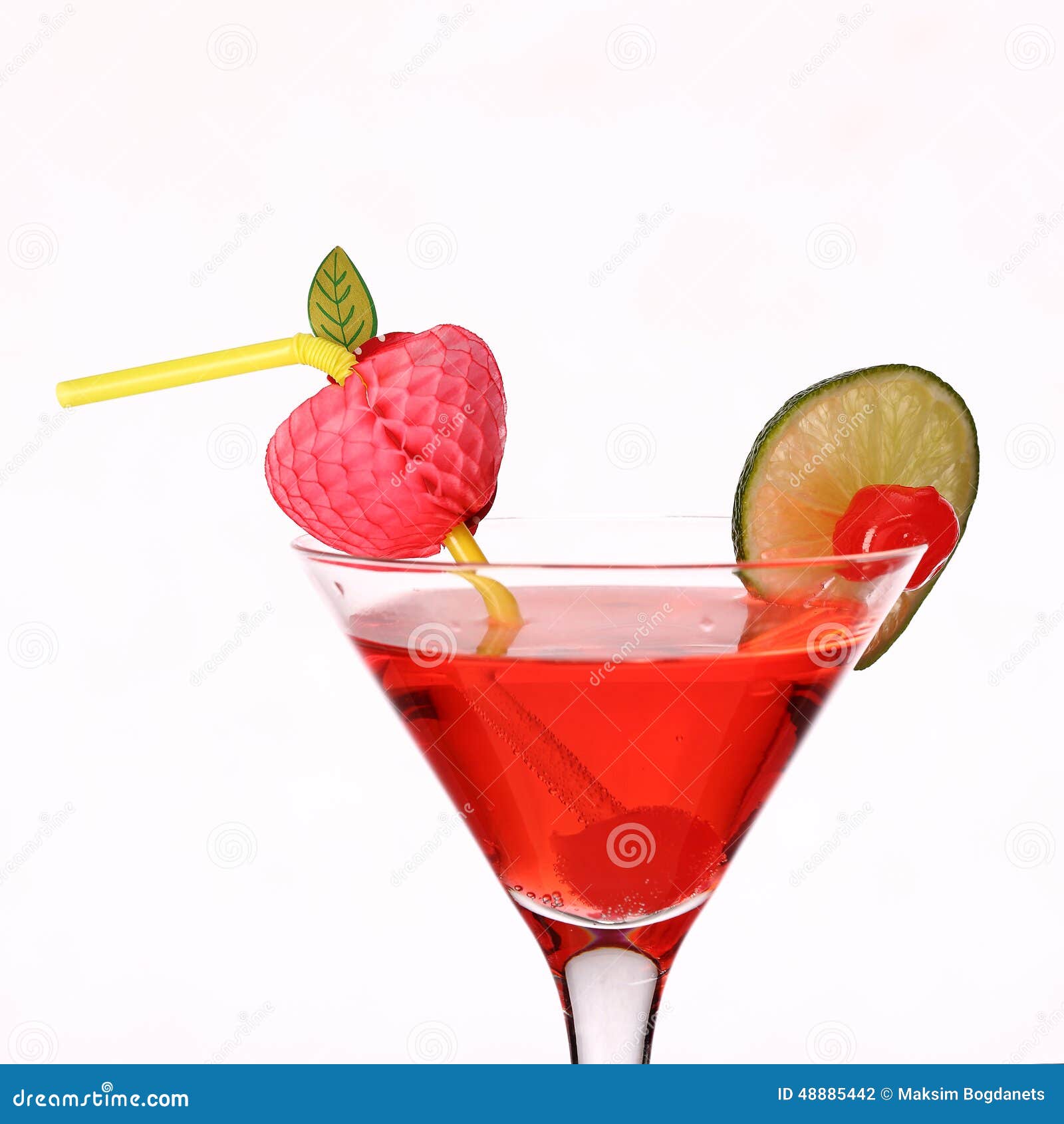 Cosmopolitan Martini Fresh Coctail Isolated on White Stock Photo ...
