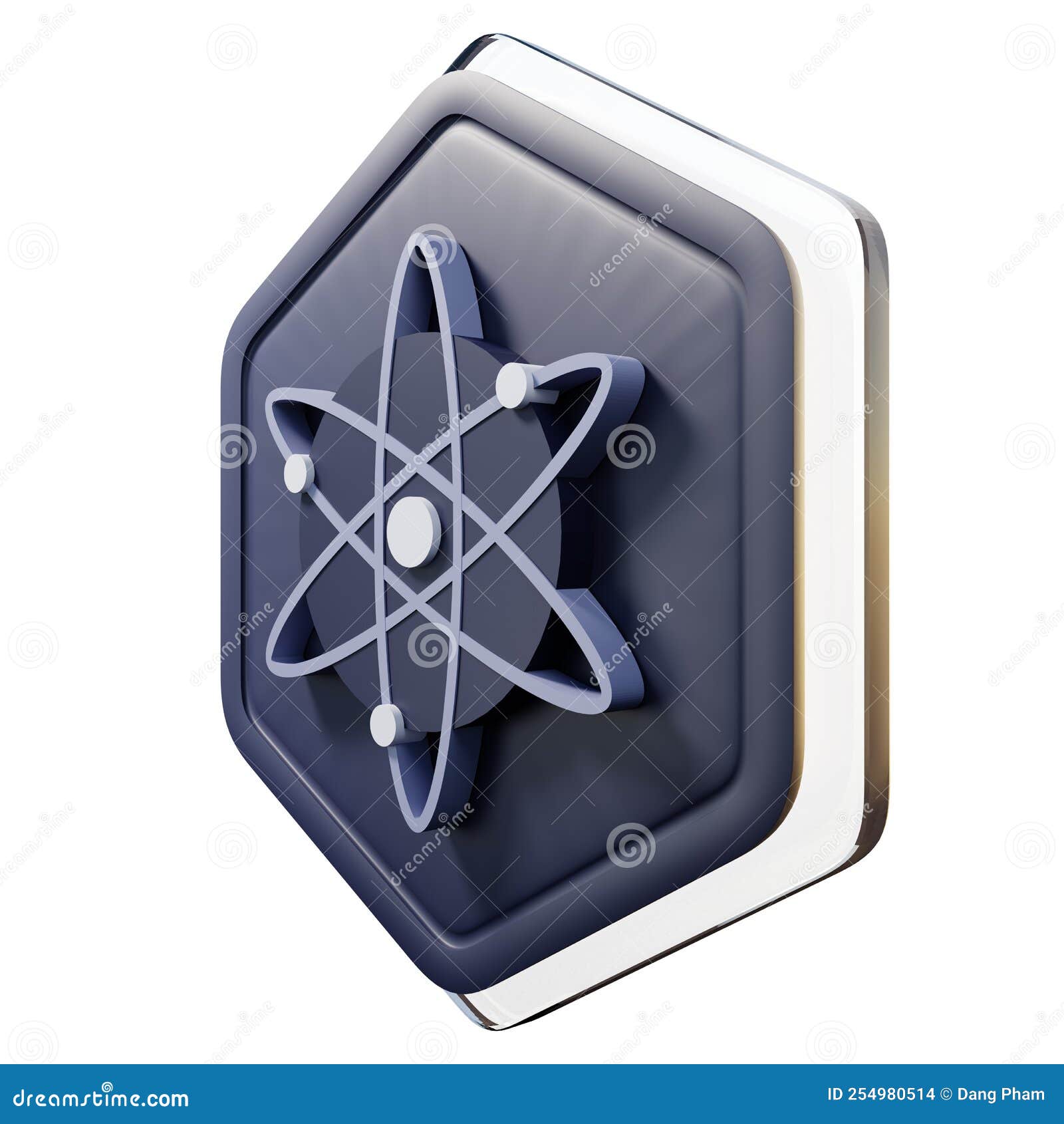 Cosmos (ATOM) Badge Right View Stock Illustration - Illustration of ...