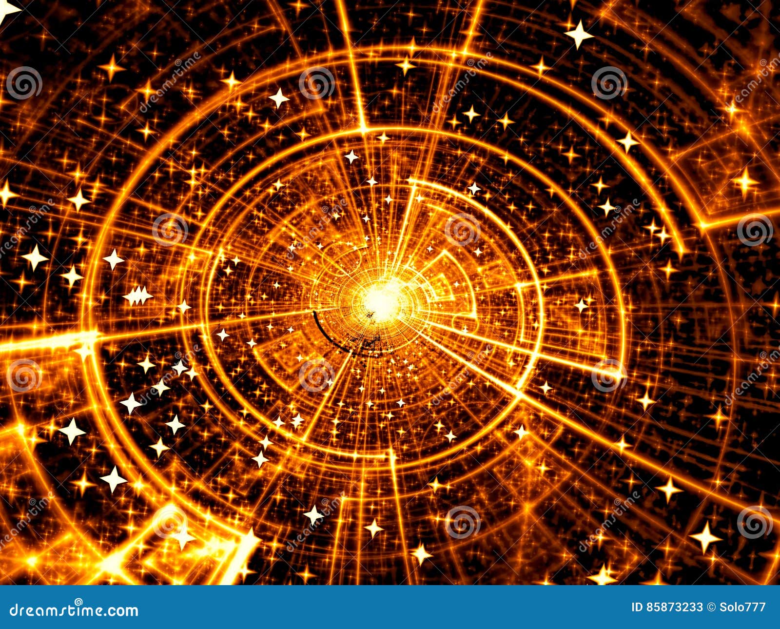 Cosmos Disk - Abstract Digitally Generated Image Stock Illustration ...