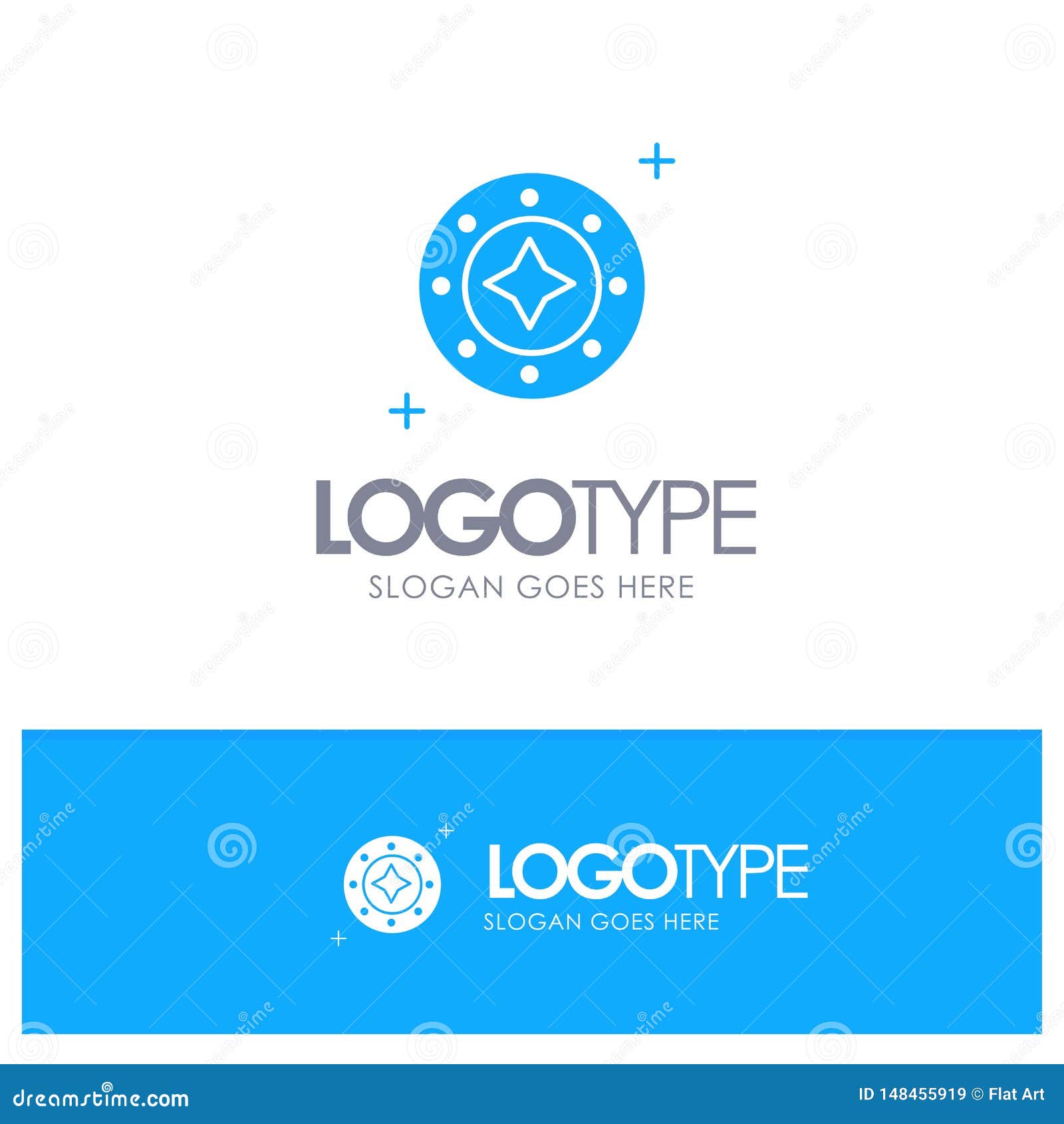 Cosmos, Galaxy, Shine, Space, Star, Universe Blue Solid Logo with Place ...