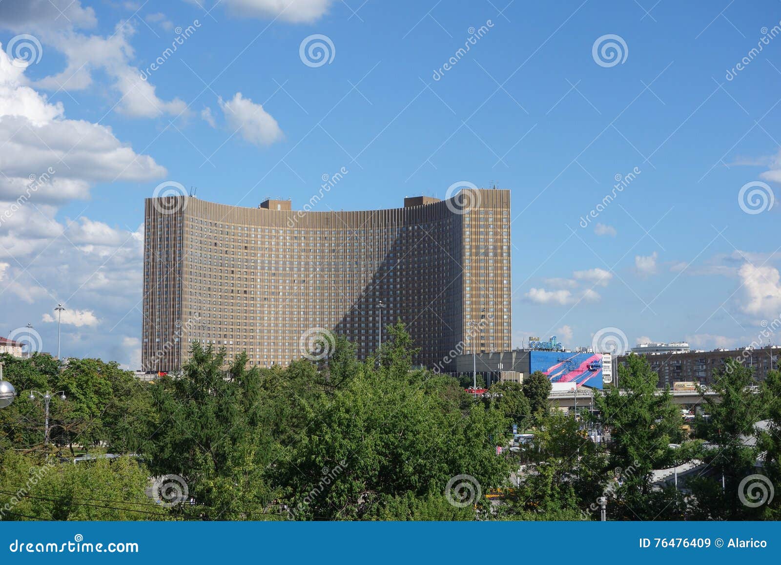 Cosmos Hotel in Moscow editorial stock image. Image of urban - 76476409