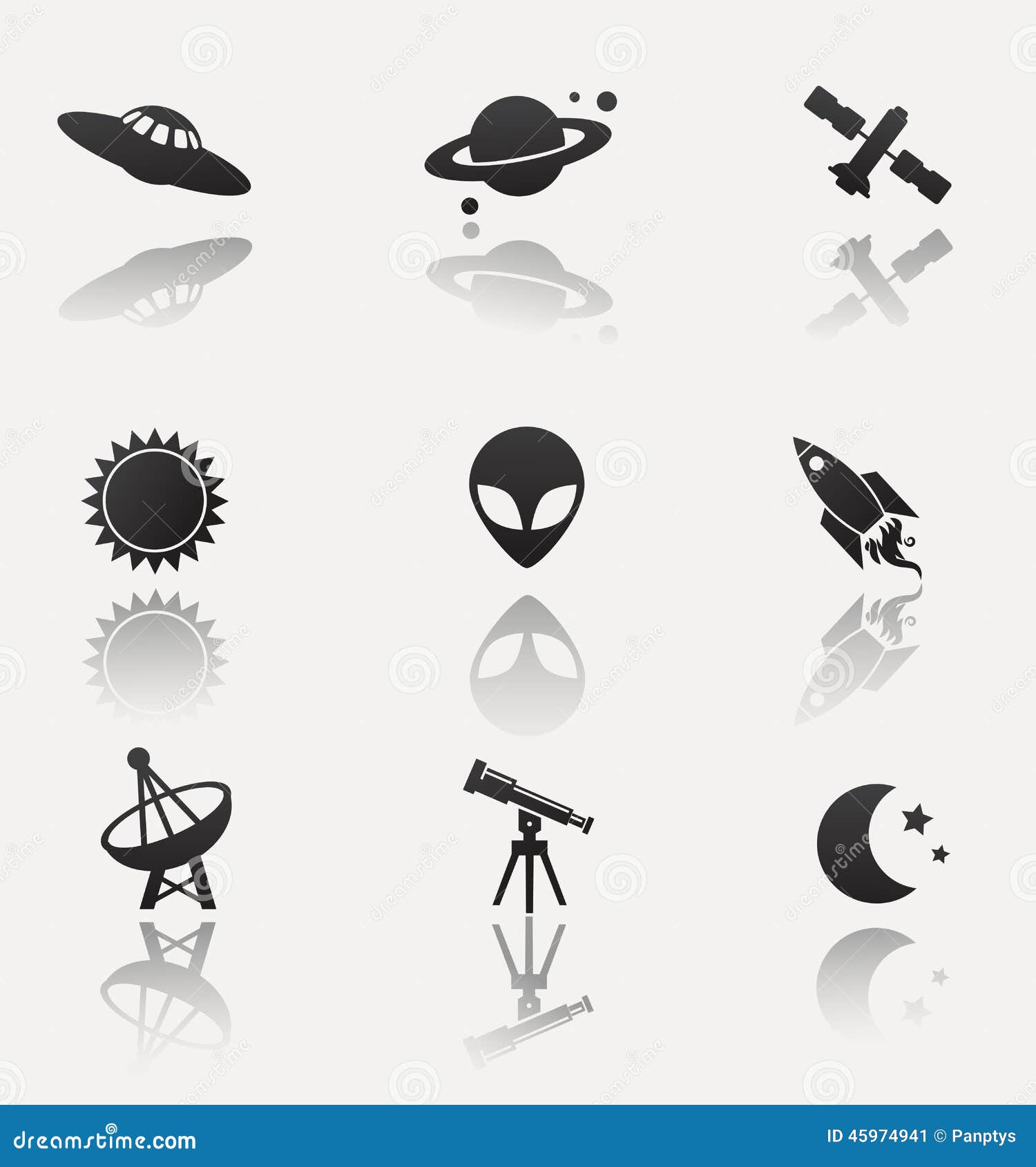 Cosmos icon set. stock vector. Illustration of civilization - 45974941