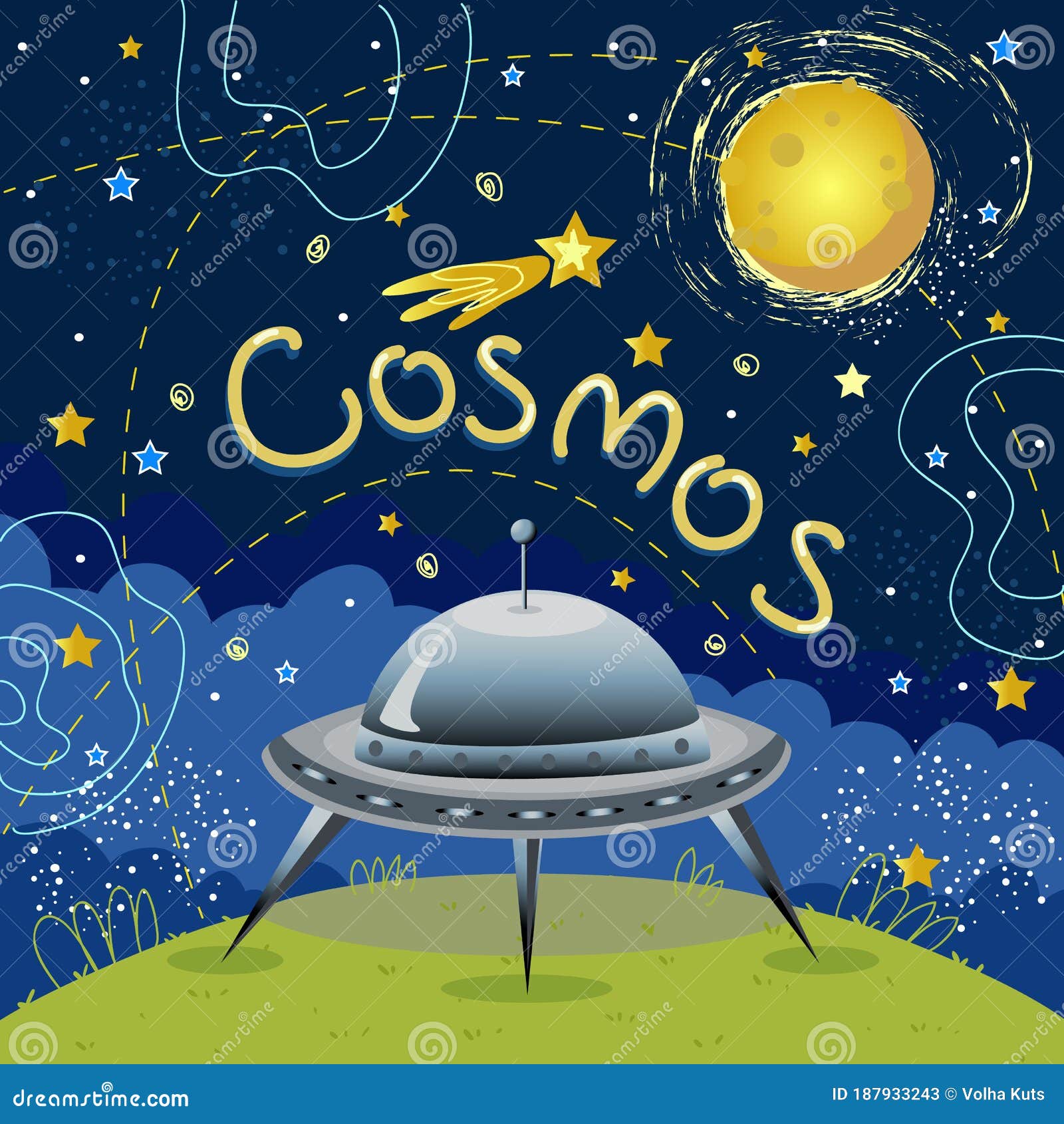 Cosmos illustration stock vector. Illustration of astrology - 187933243