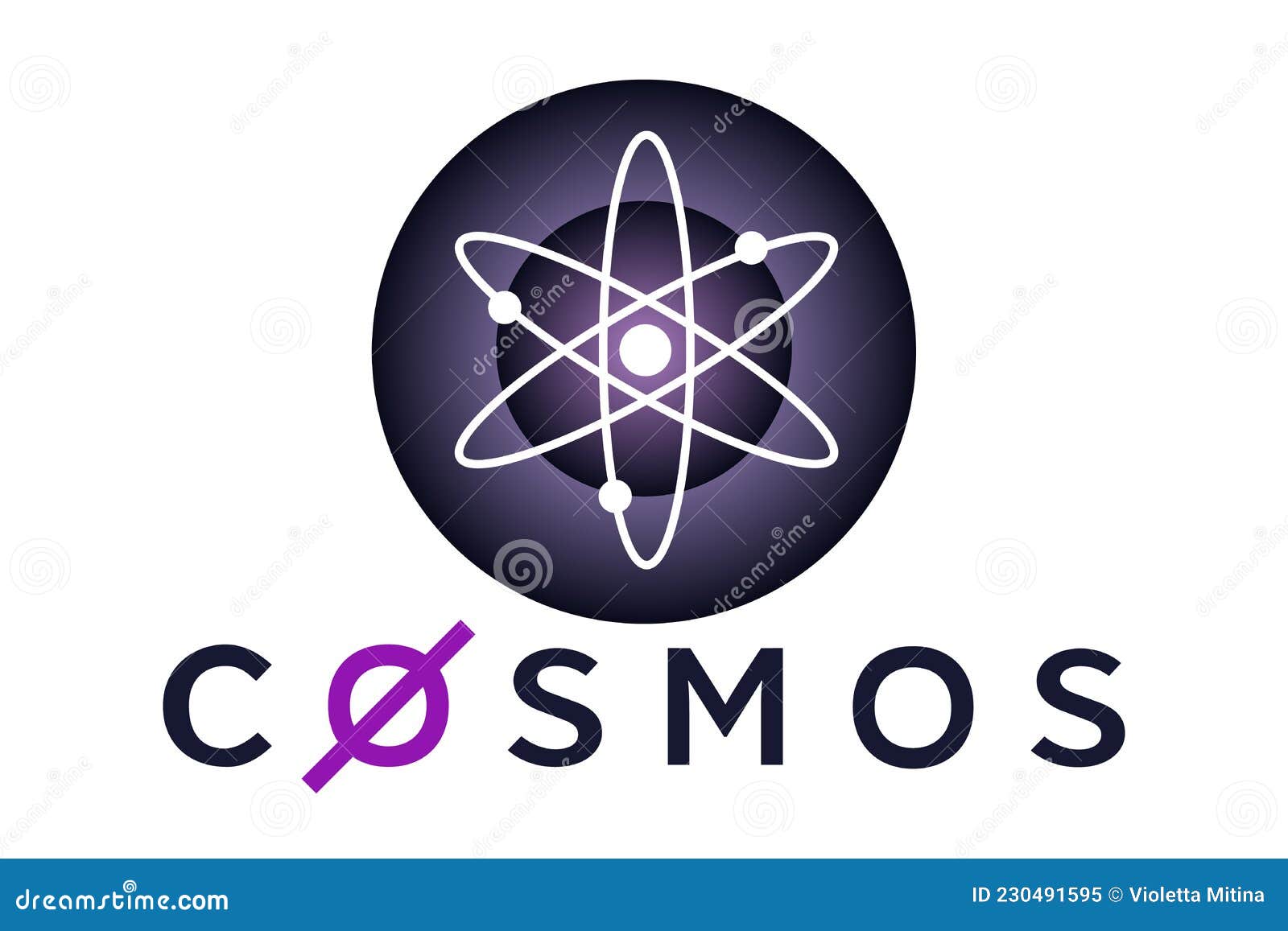 Cosmos Logos Vector Logo Text Icon Author S Development Stock Vector ...